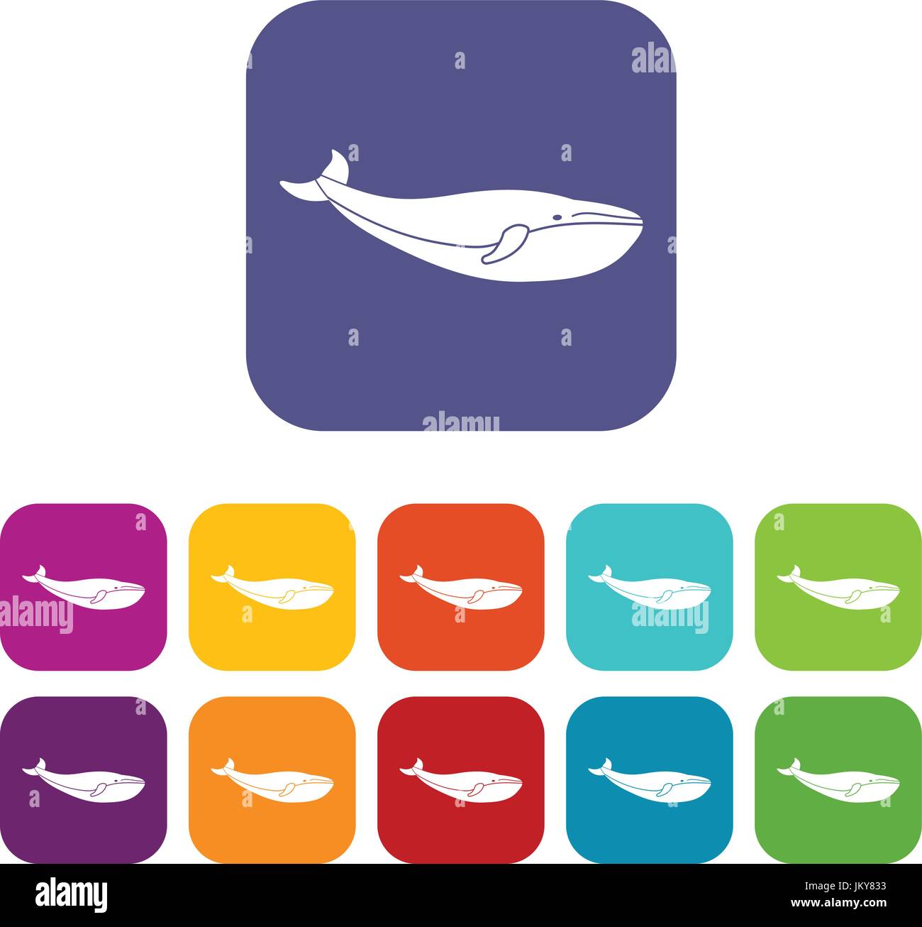 Whale icons set Stock Vector Image & Art - Alamy