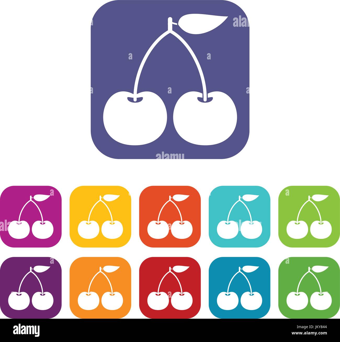 Cherry icons set Stock Vector Image & Art - Alamy