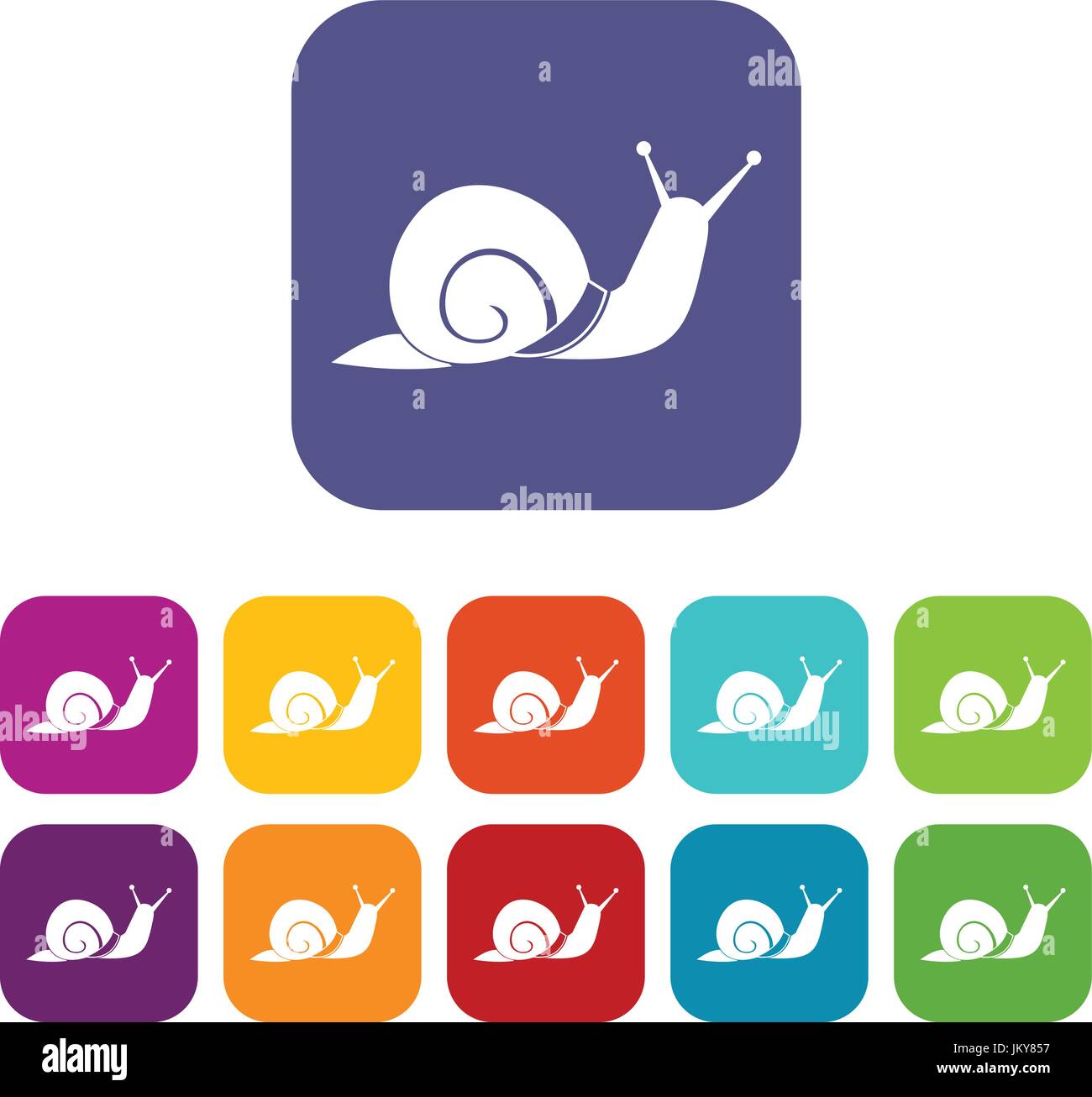Snail icons set Stock Vector Image & Art - Alamy