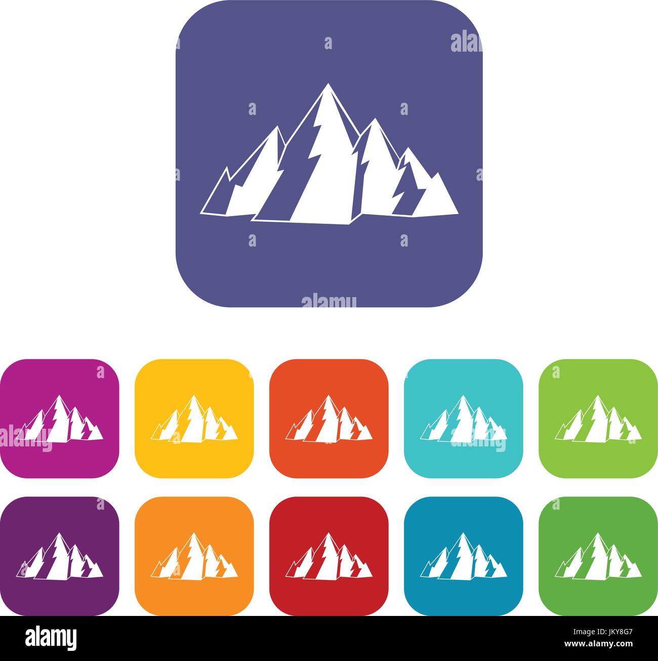 Mountain icons set Stock Vector Image & Art - Alamy