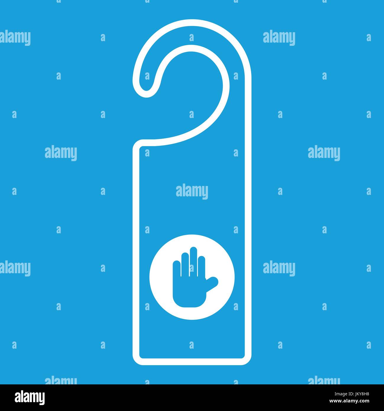 Do not disturb sign icon white Stock Vector Image & Art - Alamy