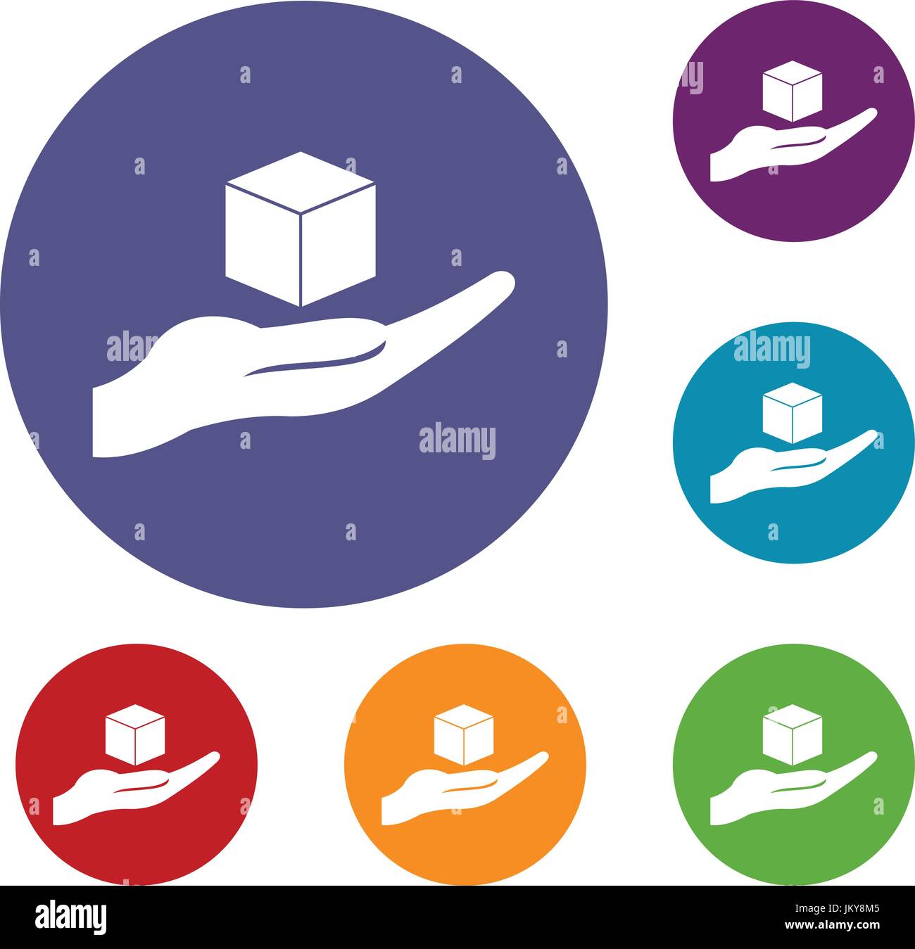 Cube 3d model icons set Stock Vector Image & Art - Alamy