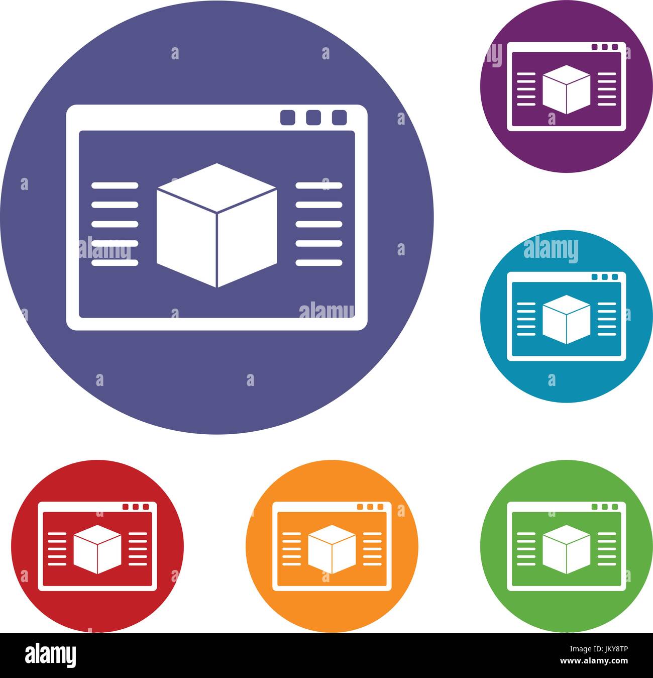 3d model icons set Stock Vector Image & Art - Alamy