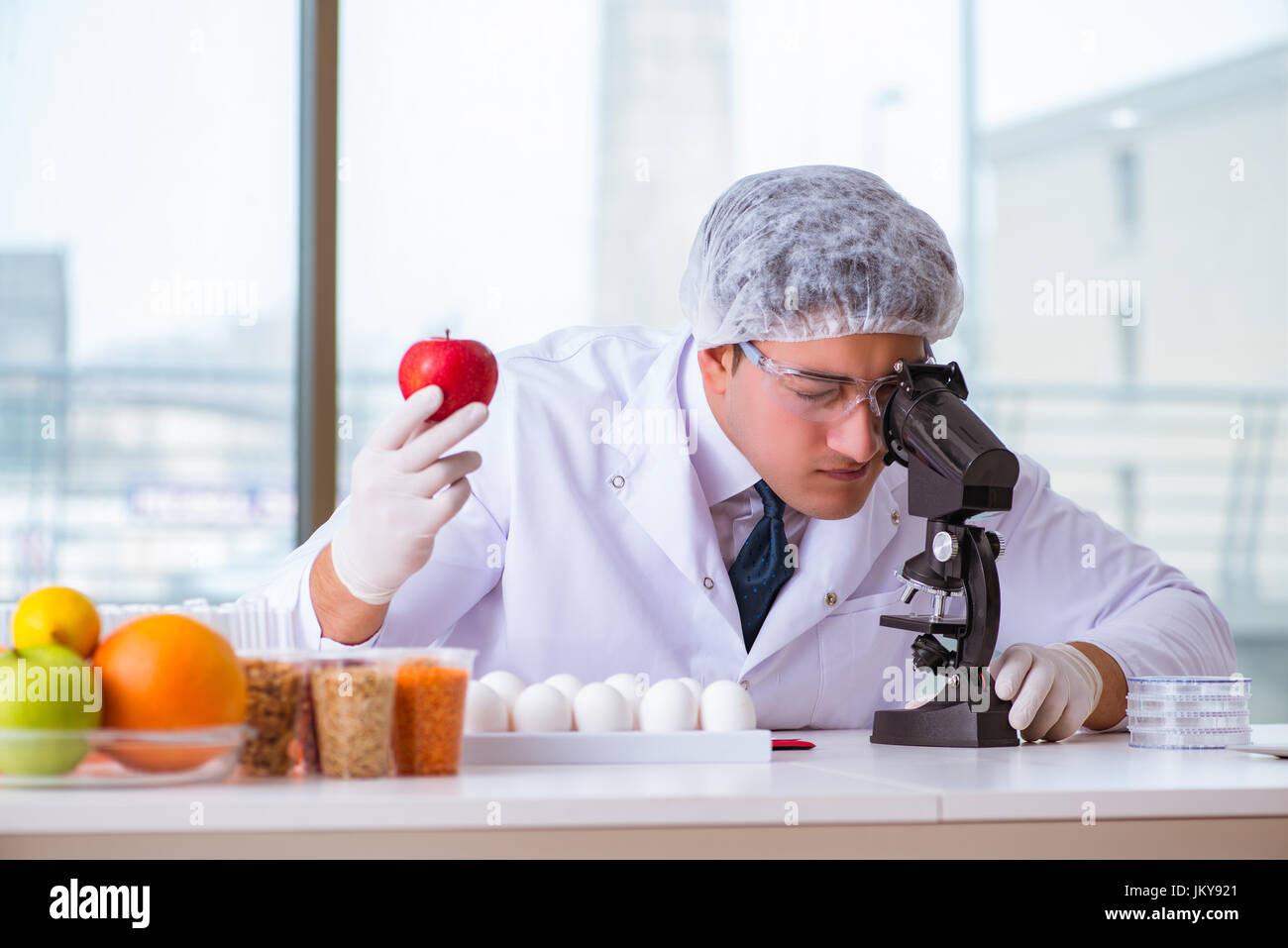 Nutrition expert testing food products in lab Stock Photo - Alamy