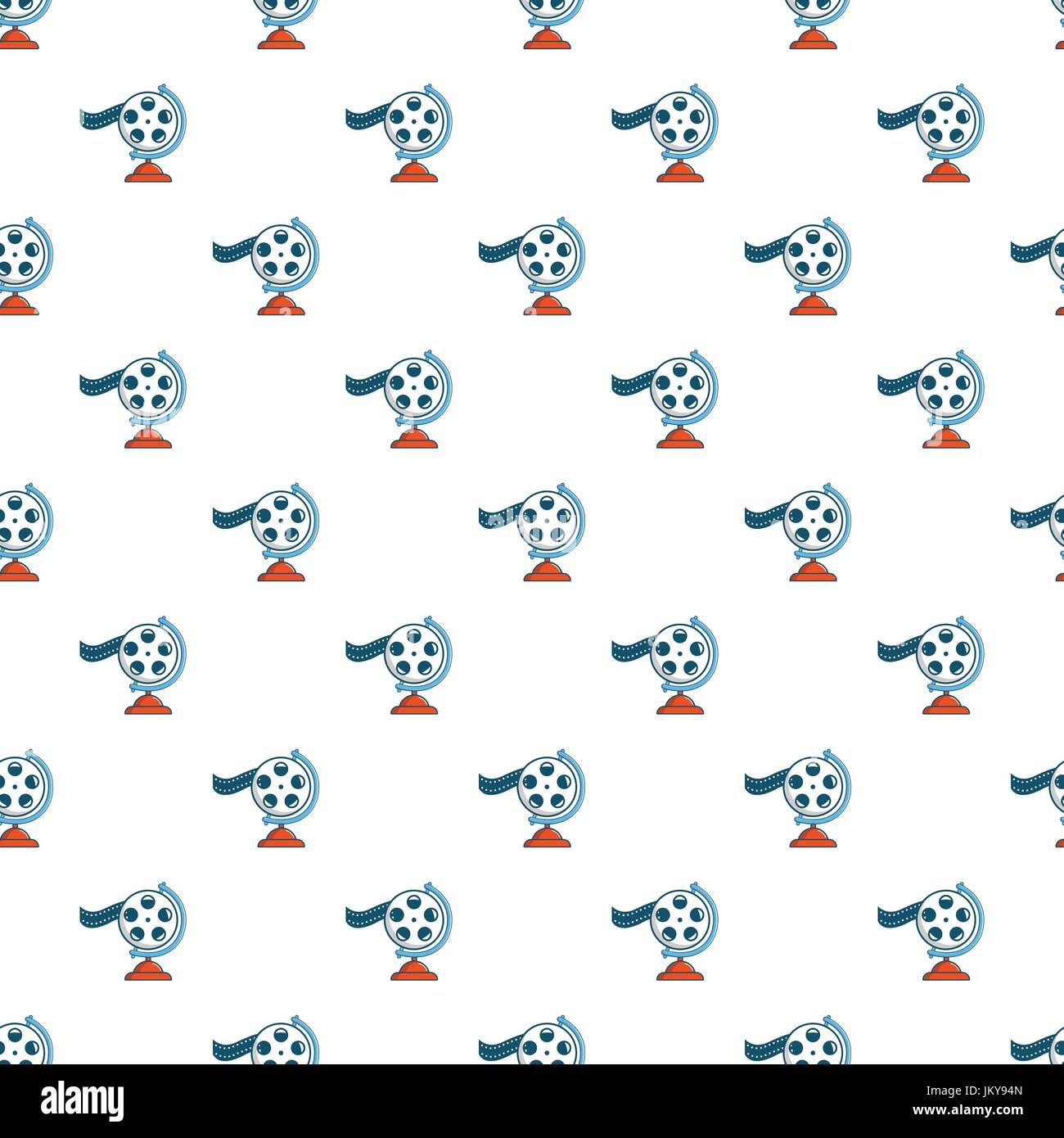 Film reel pattern seamless repeat in cartoon style vector illustration ...