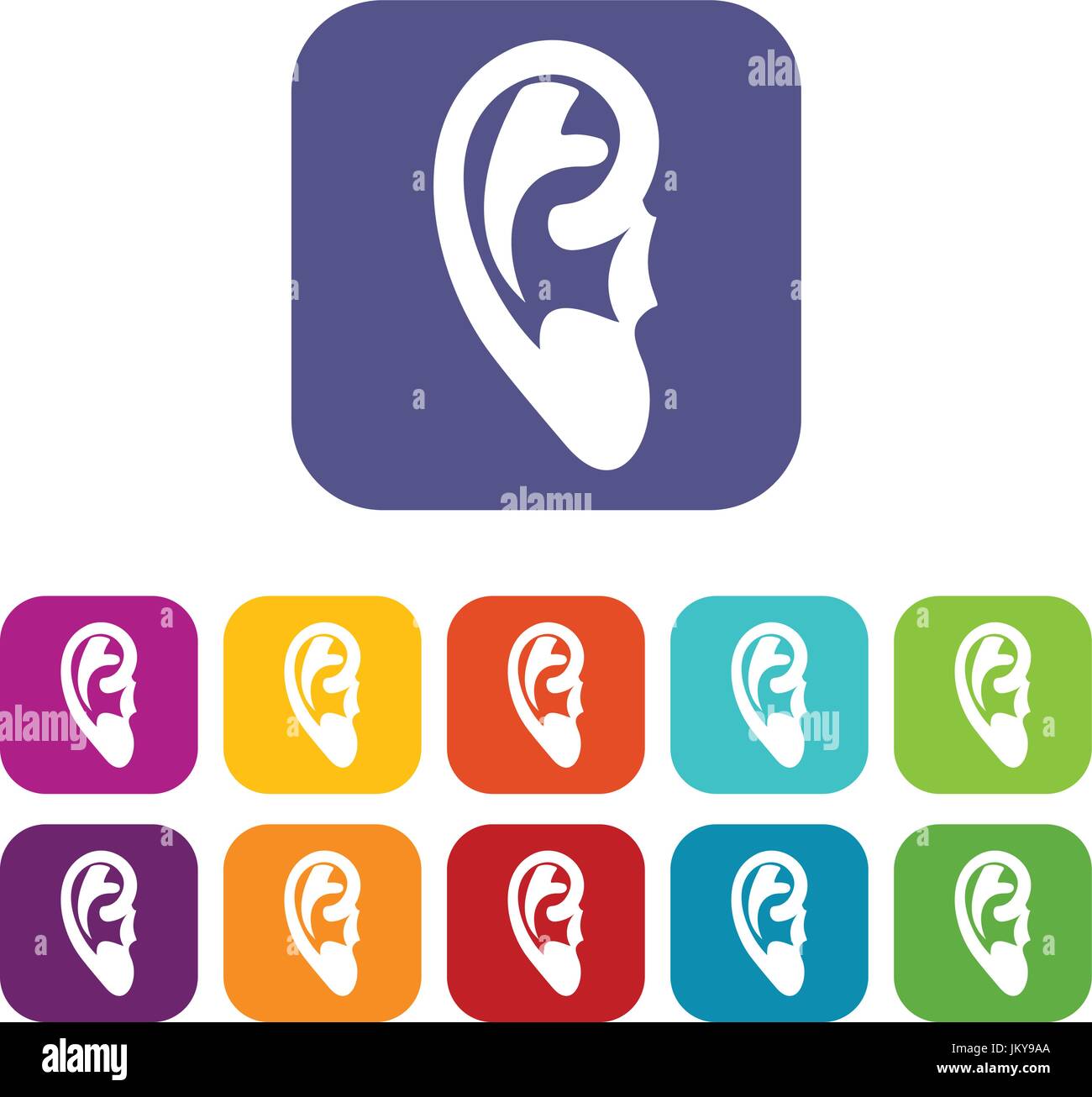 Ear icons set Stock Vector Image & Art - Alamy