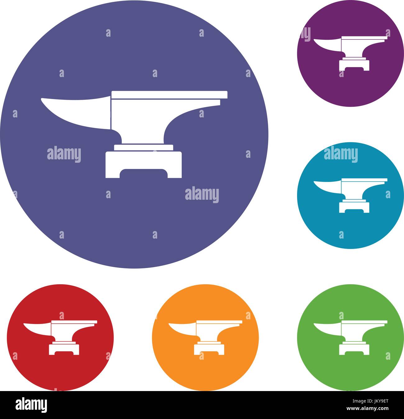Heavy black metal anvil icons set Stock Vector Image & Art - Alamy