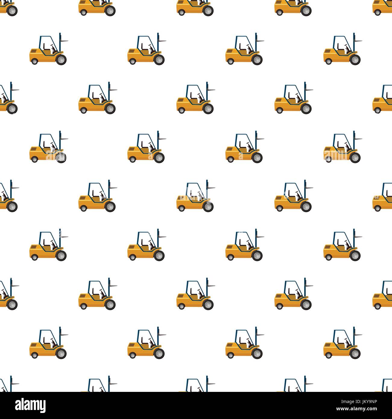 Stacker loader pattern seamless repeat in cartoon style vector ...