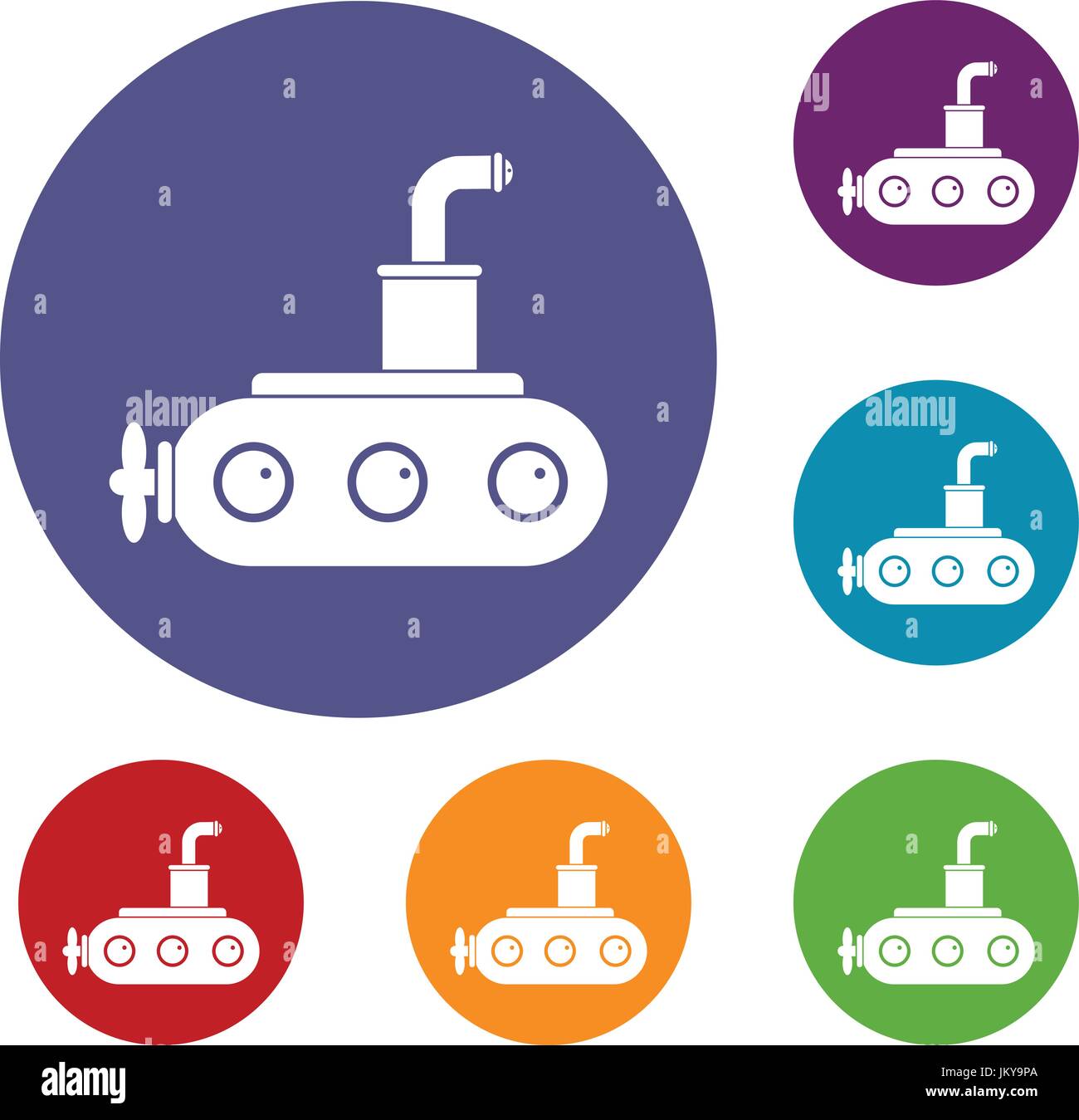 Submarine icons set Stock Vector Image & Art - Alamy