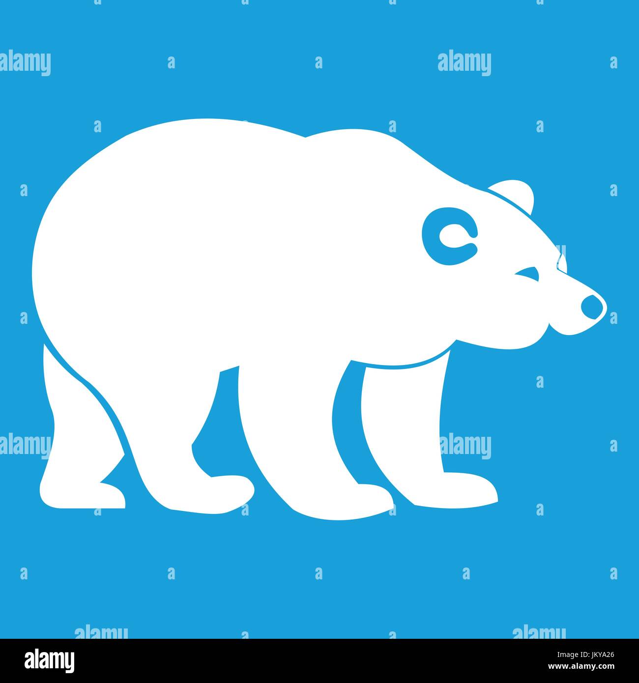 Bear icon white Stock Vector Image & Art - Alamy
