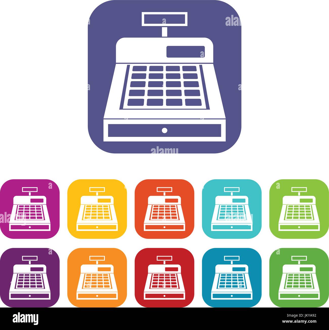 Cash register icons set Stock Vector Image & Art - Alamy