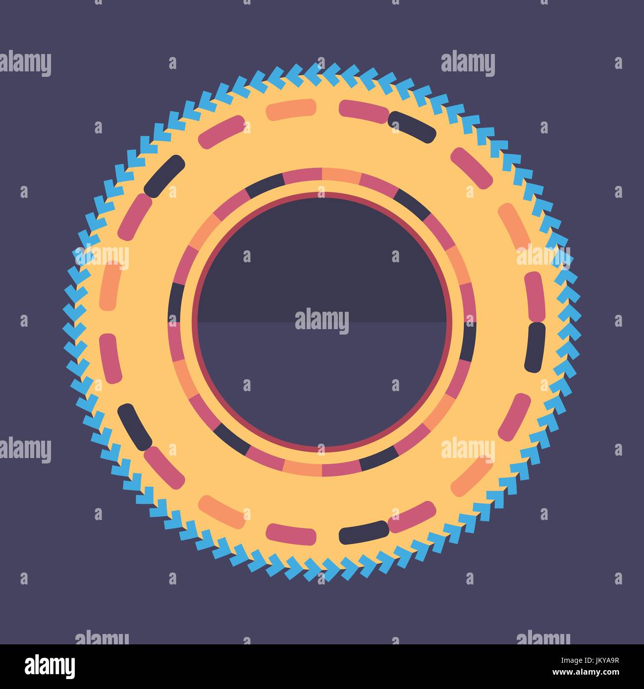 Technology colorful round background. Abstract digital illustration ...