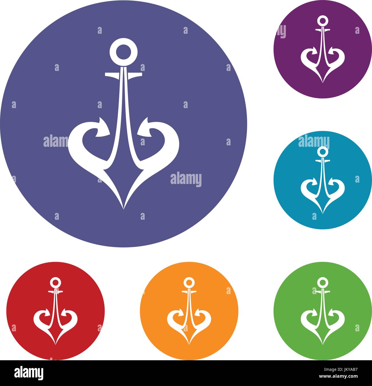 Anchor icons set Stock Vector Image & Art - Alamy