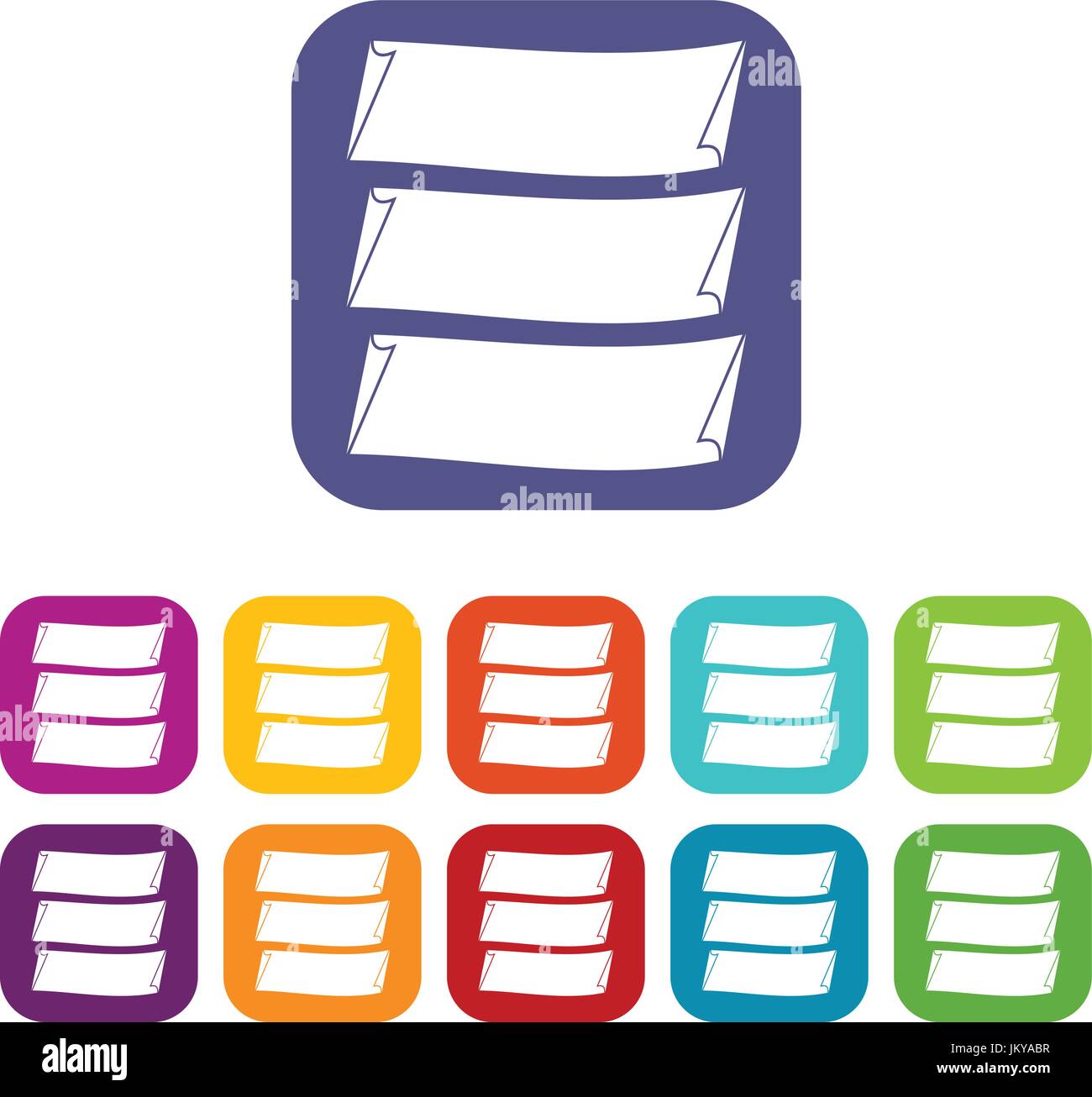 Three banners icons set Stock Vector Image & Art - Alamy
