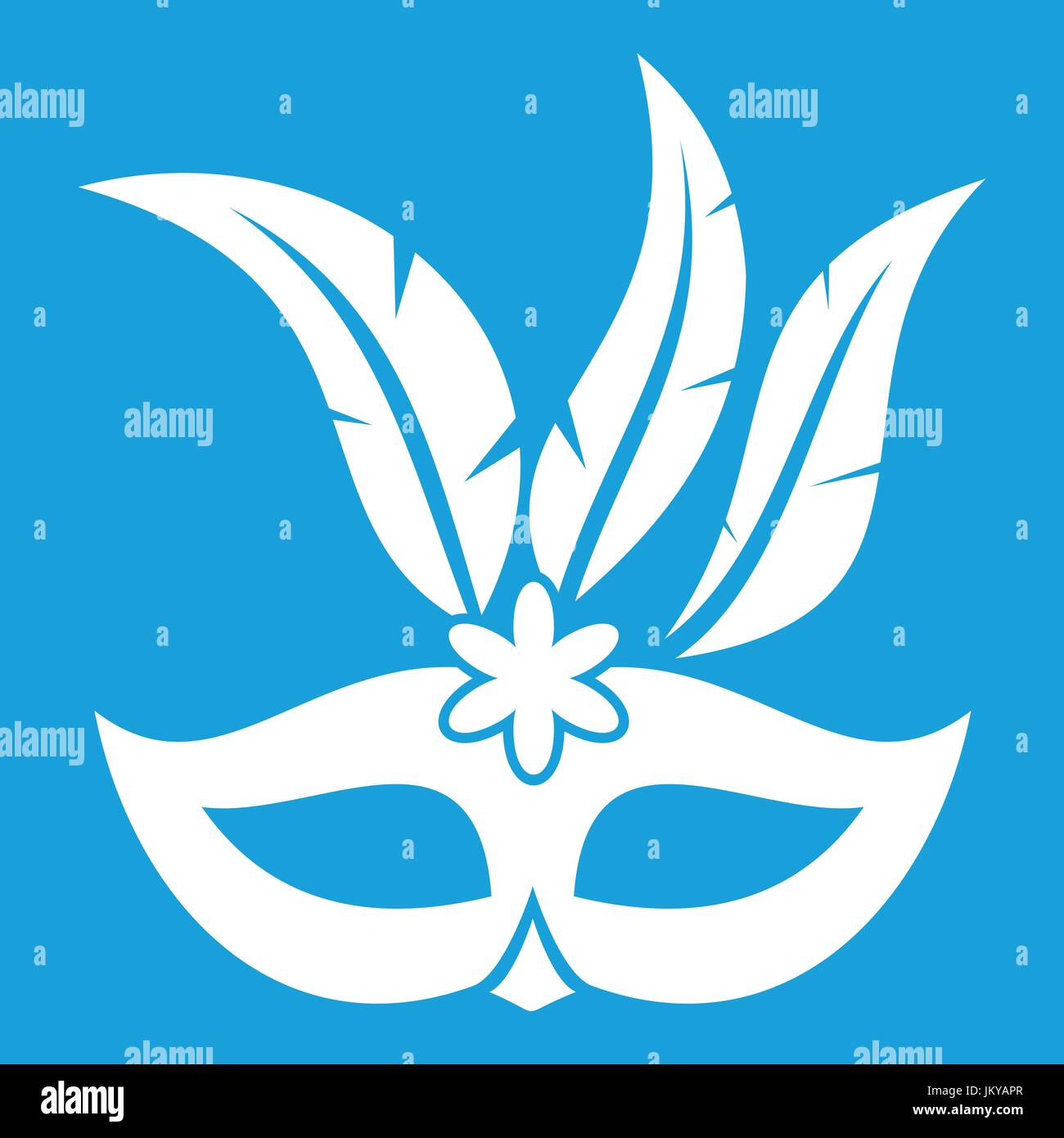 Carnival mask icon white Stock Vector Image & Art - Alamy