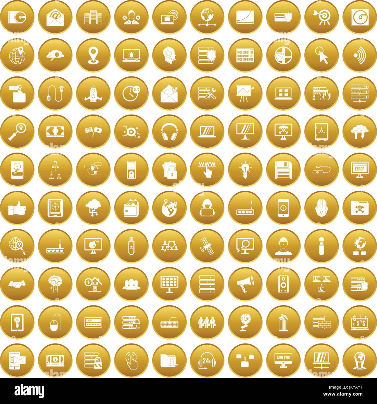 Gold computer key login Stock Vector Images - Alamy