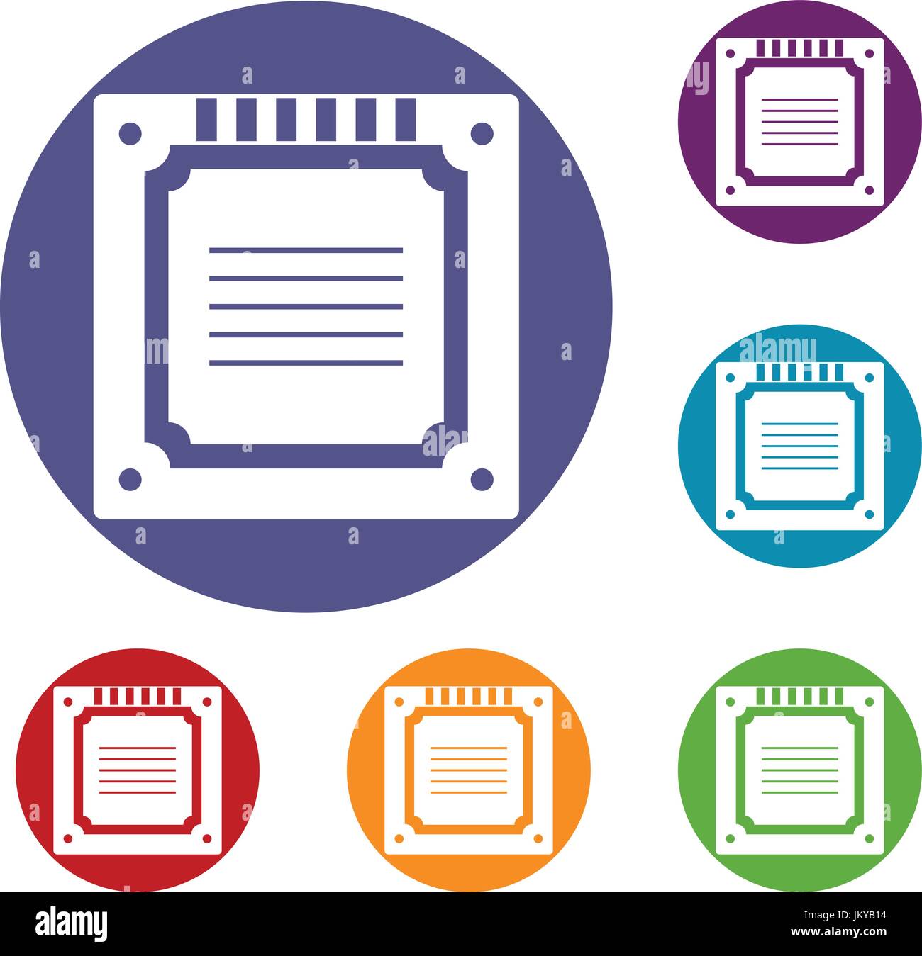 Modern multicore CPU icons set Stock Vector Image & Art - Alamy