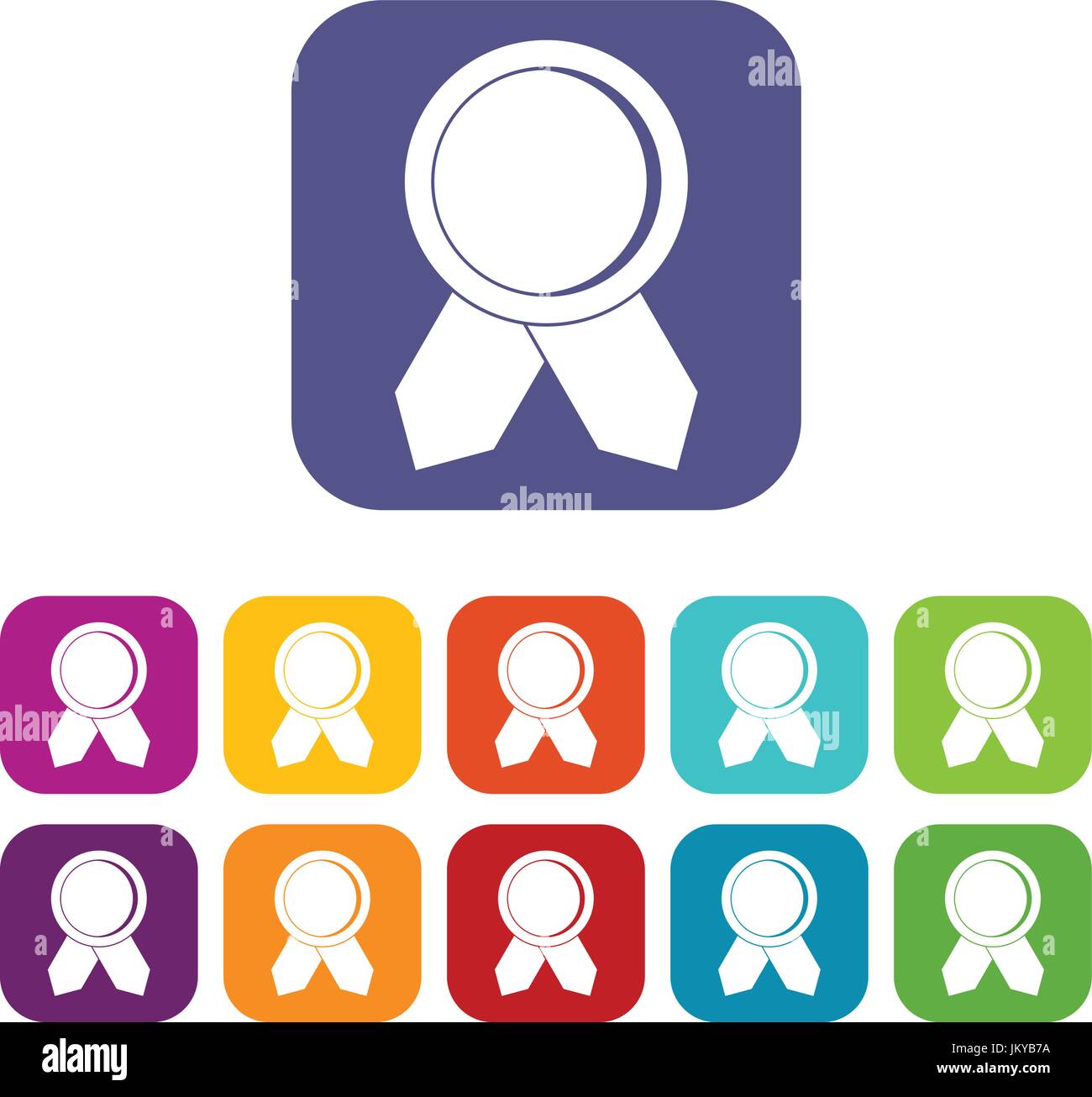 Circle badge wih ribbons icons set Stock Vector Image & Art - Alamy