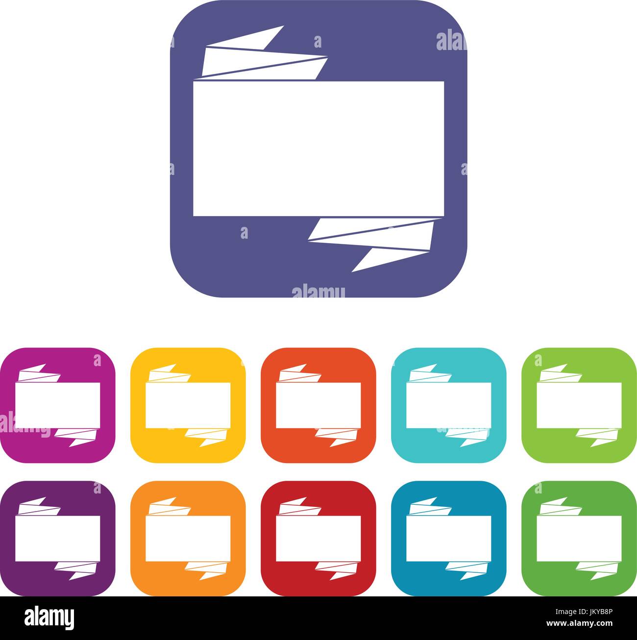 Black banner icons set Stock Vector Image & Art - Alamy