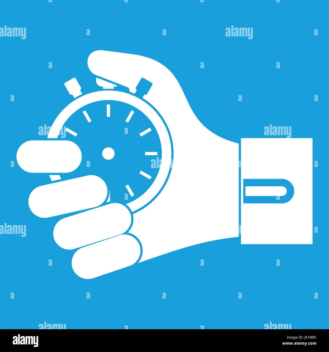 Hand holding stopwatch icon white Stock Vector Image & Art - Alamy