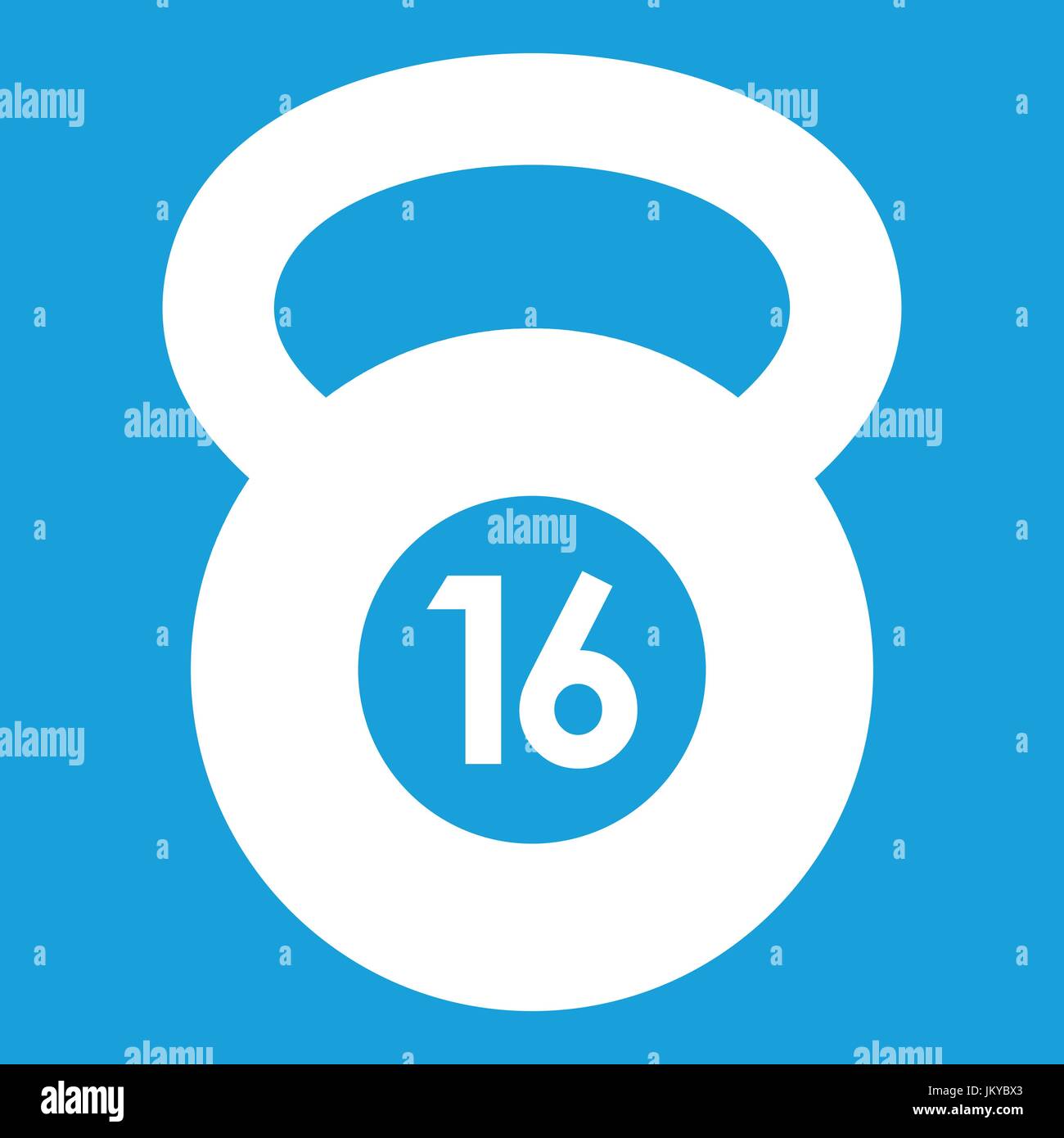 Kettlebell icon white Stock Vector Image & Art - Alamy