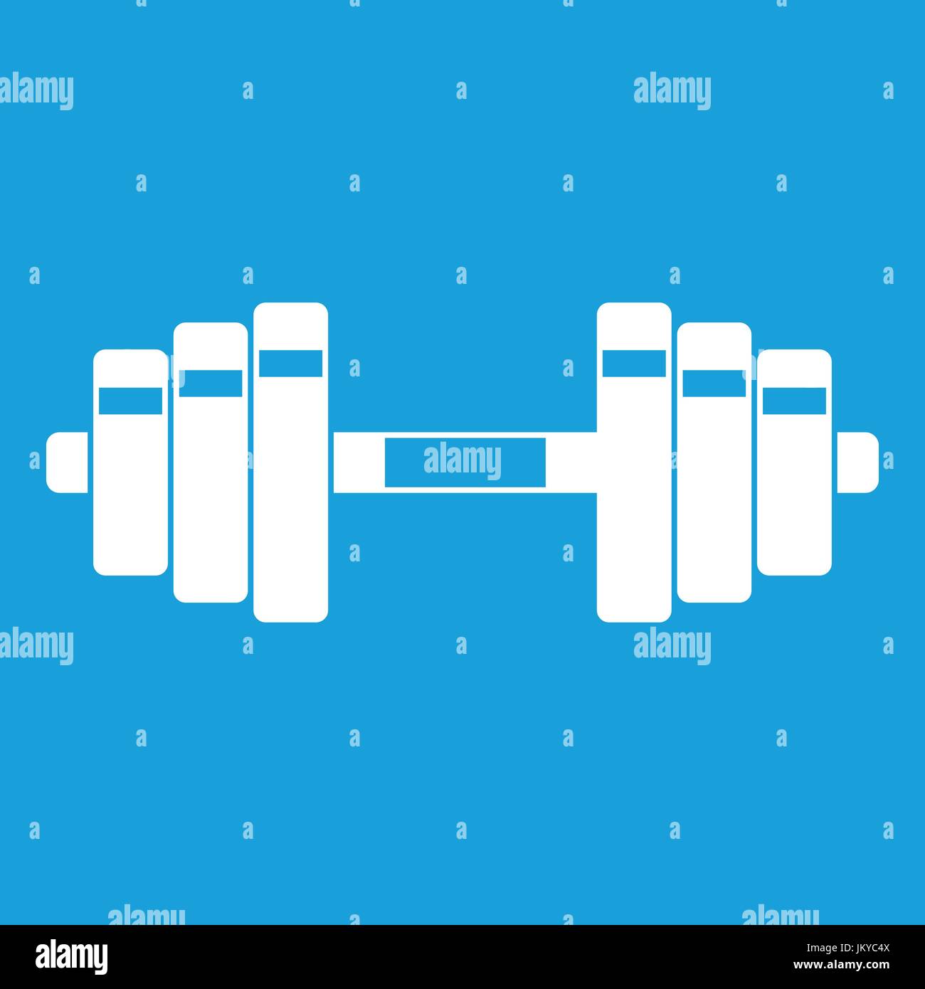 Barbell icon white Stock Vector Image & Art - Alamy