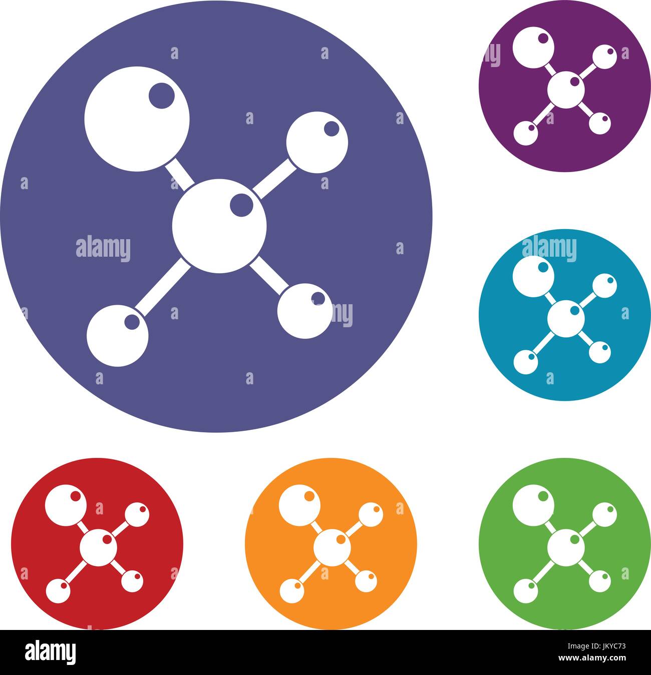 Chemical and physical molecules icons set Stock Vector Image & Art - Alamy