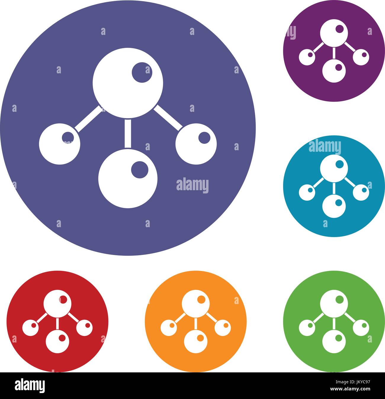 Chemical and physical molecules icons set Stock Vector Image & Art - Alamy