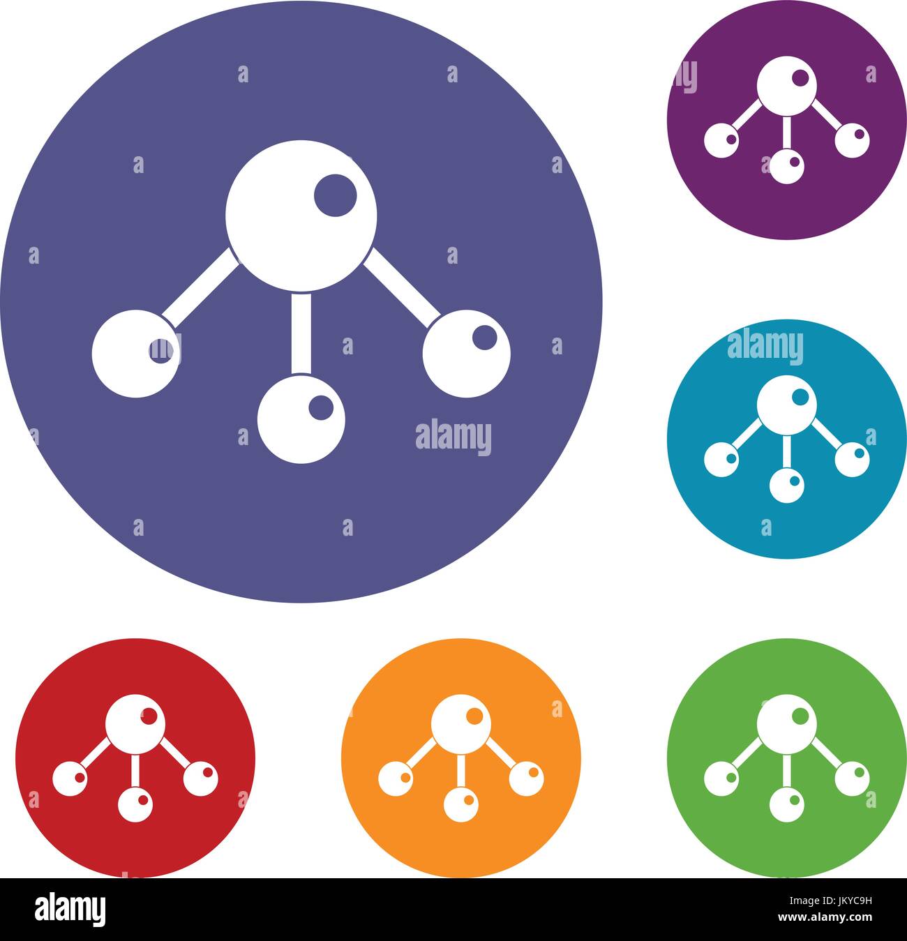 Chemical and physical molecules icons set Stock Vector Image & Art - Alamy