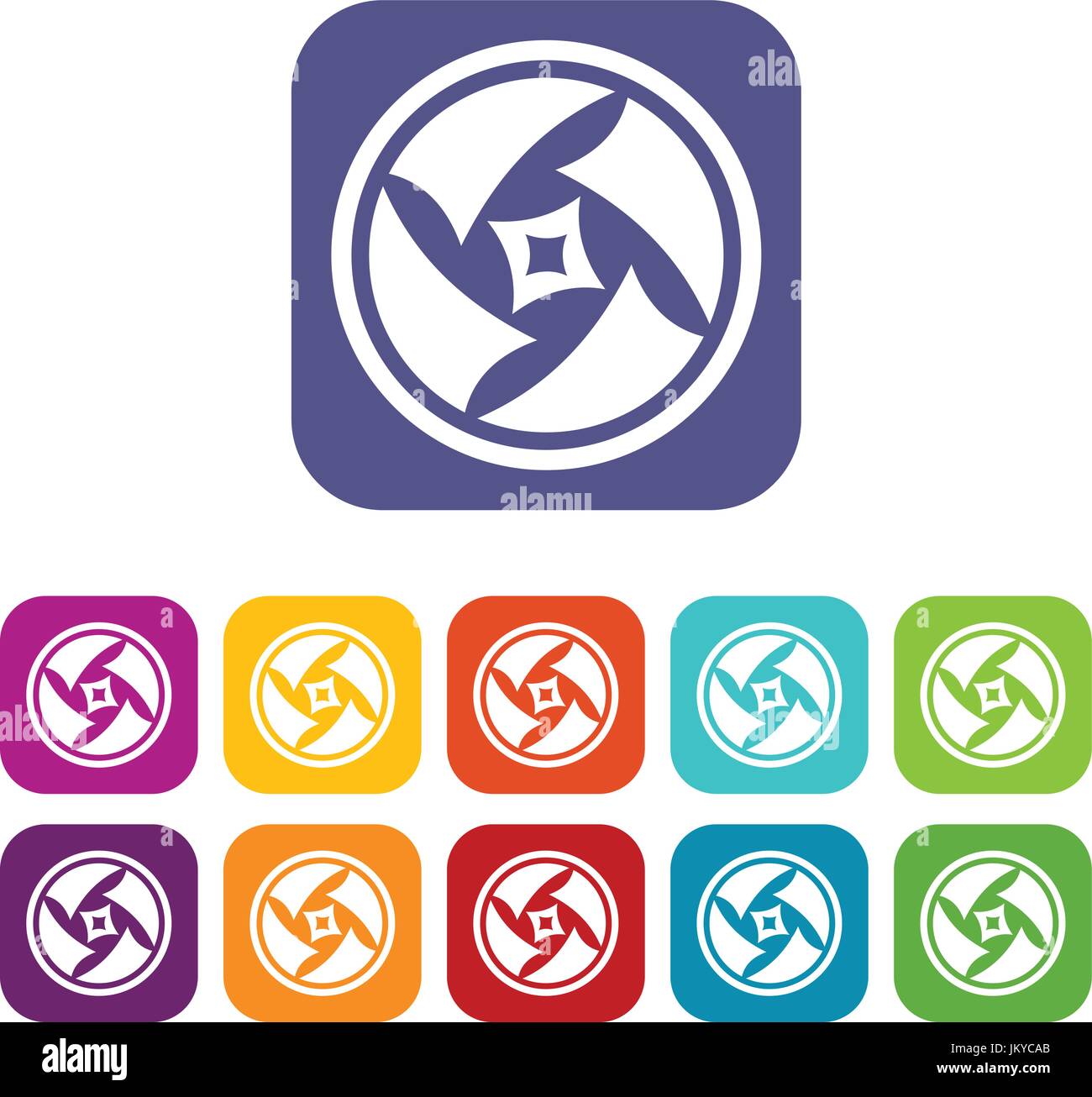 Covered objective icons set Stock Vector Image & Art - Alamy