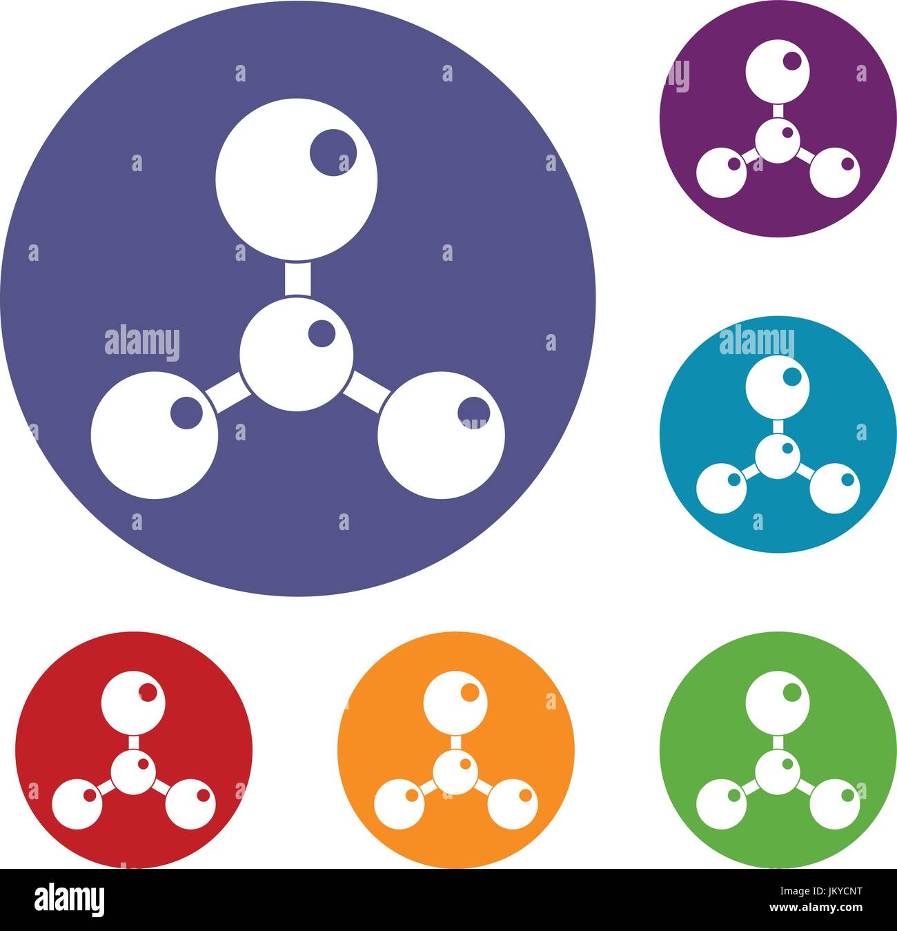 Chemical and physical molecules icons set Stock Vector Image & Art - Alamy