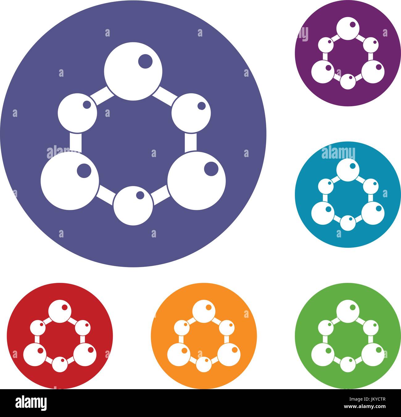 Chemical and physical molecules icons set Stock Vector Image & Art - Alamy