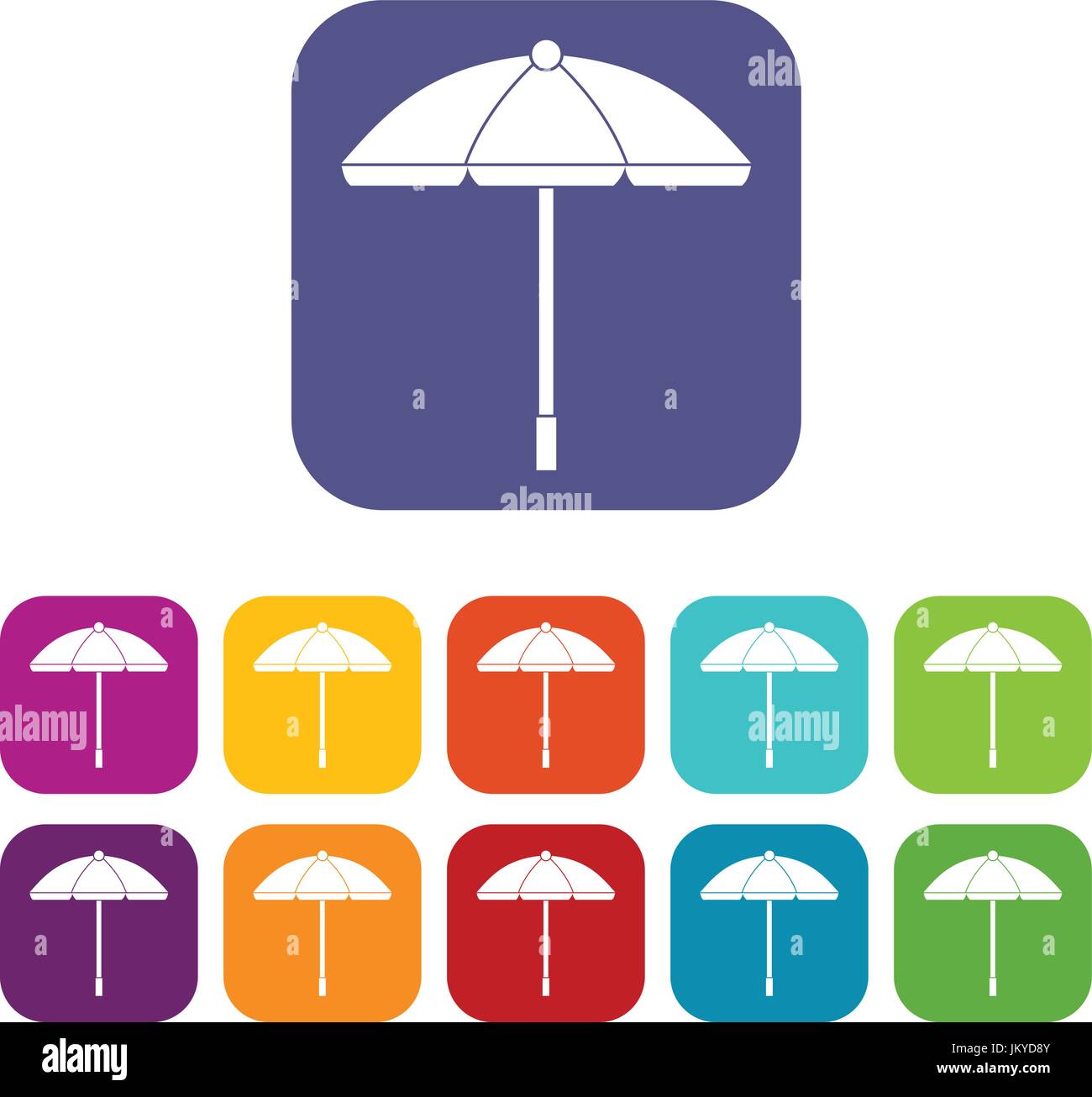 Sun umbrella icons set Stock Vector Image & Art - Alamy