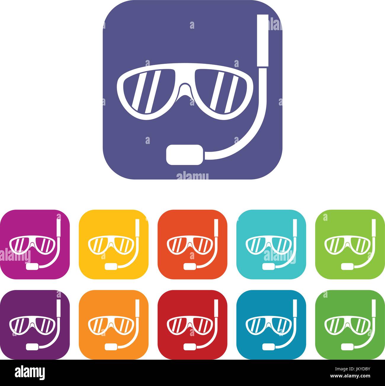 Diver swimming with green sea Stock Vector Images - Alamy