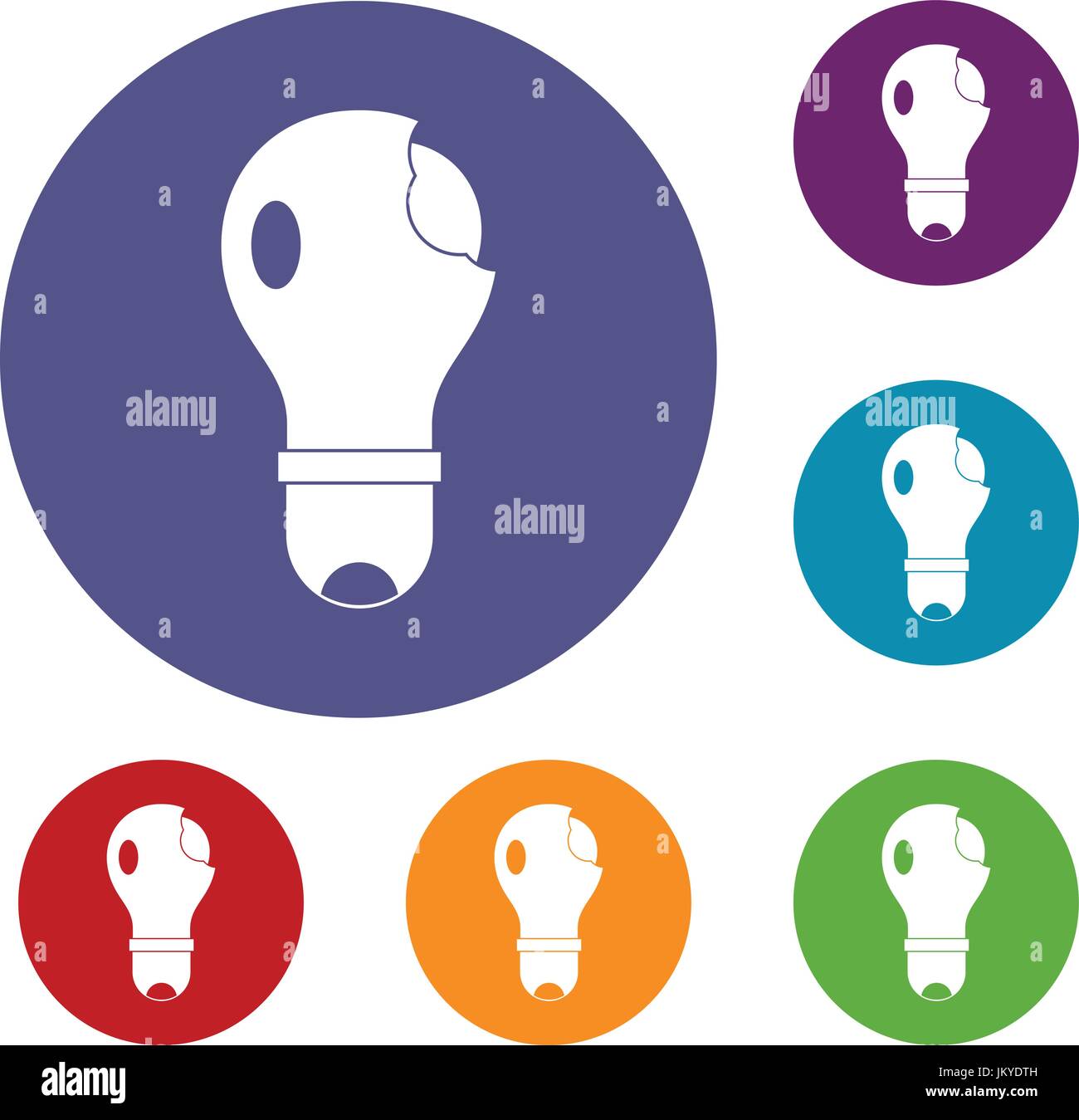Broken lightbulb icons set Stock Vector Image & Art - Alamy