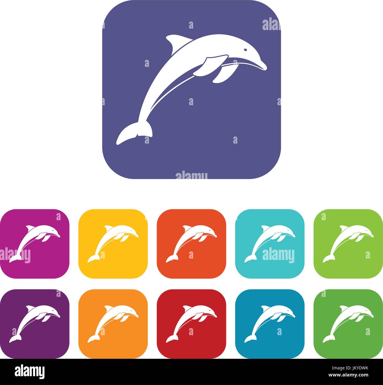 Dolphin icons set Stock Vector Image & Art - Alamy