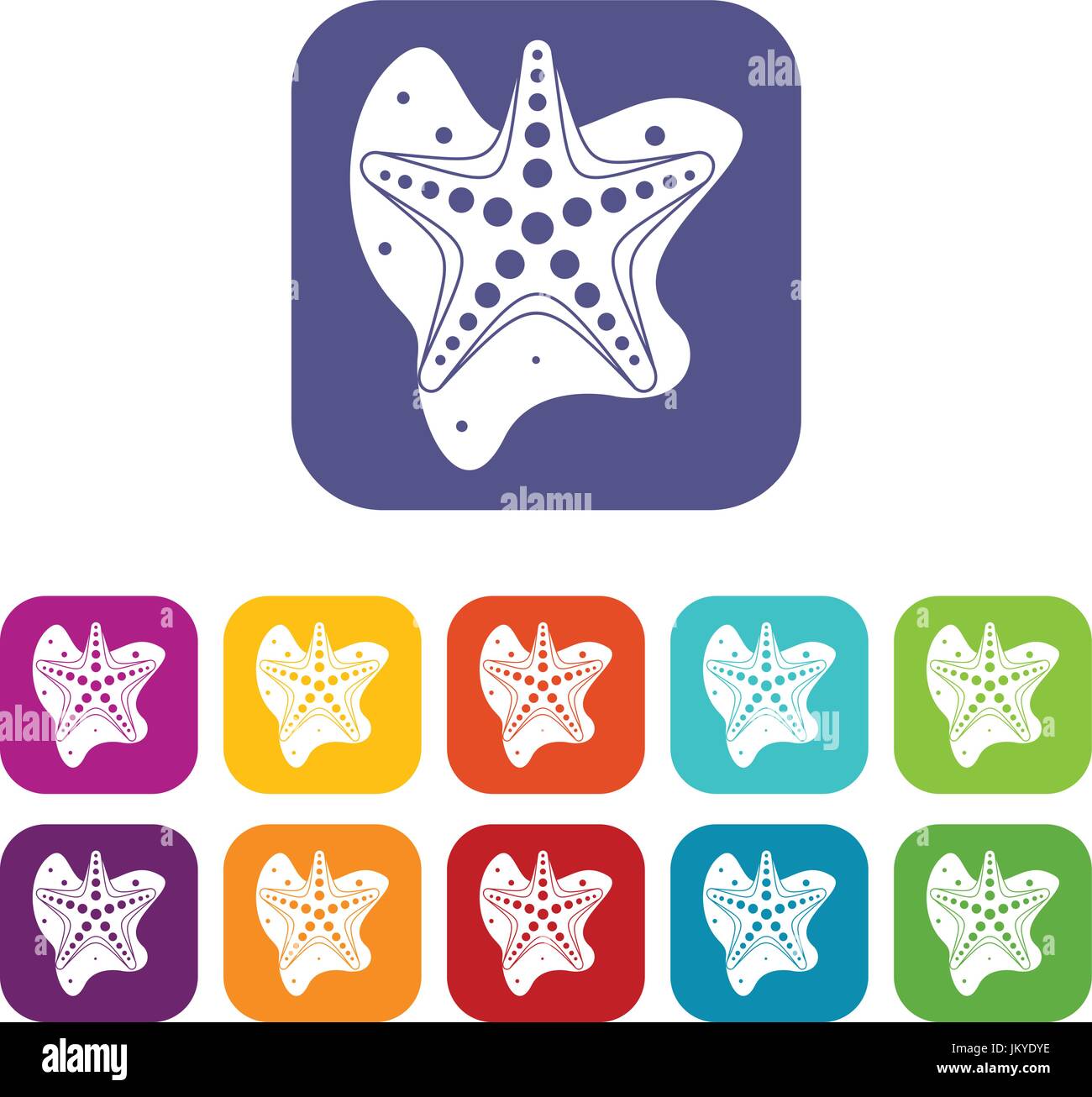 Sea star icons set Stock Vector Image & Art - Alamy