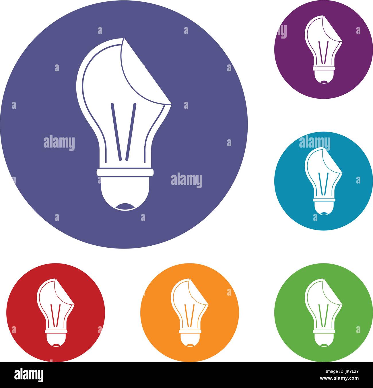 Bulb sticker icons set Stock Vector Image & Art - Alamy