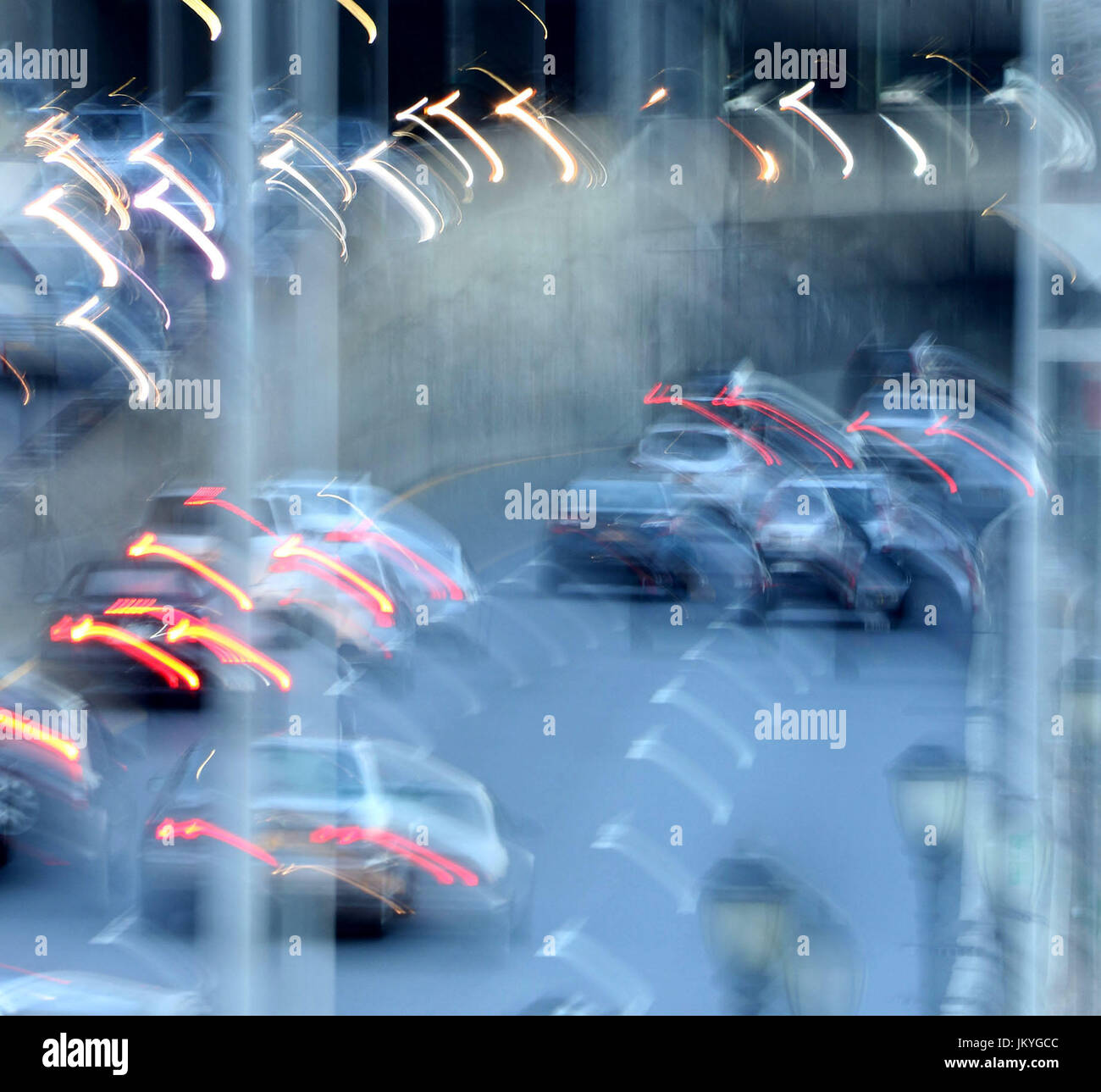 Lights from cars on the highway in slow motion Stock Photo - Alamy