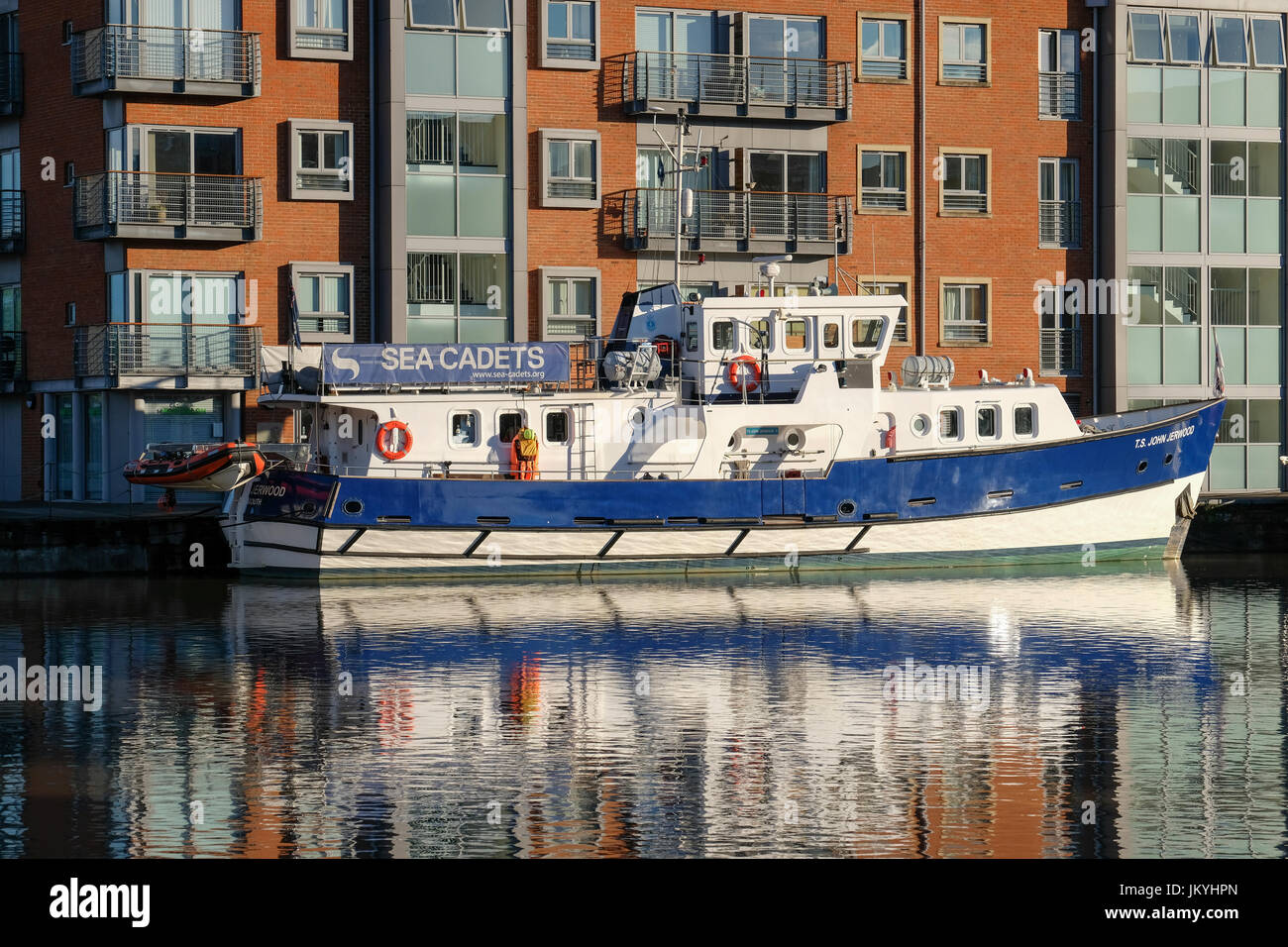 Sea Cadets training ship John Jerwood visiting Gloucester and moored in ...