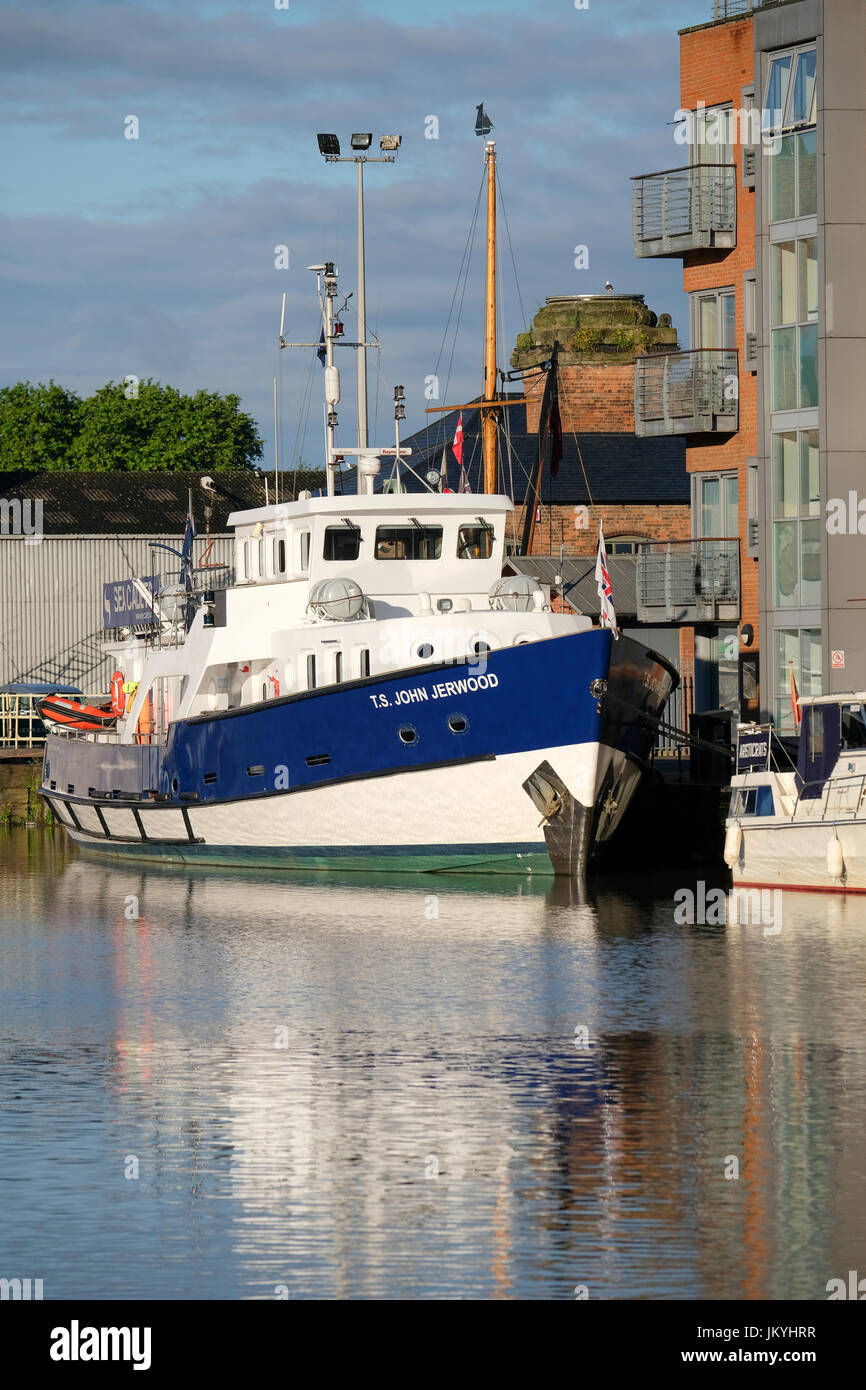 Sea Cadets training ship John Jerwood visiting Gloucester and moored in ...