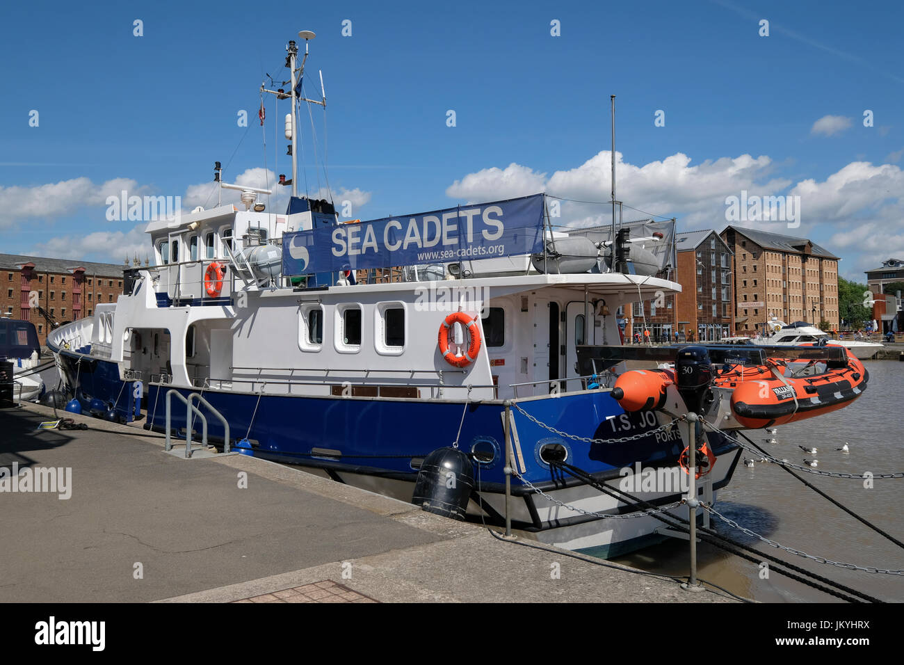 Sea Cadets training ship John Jerwood visiting Gloucester and moored in ...