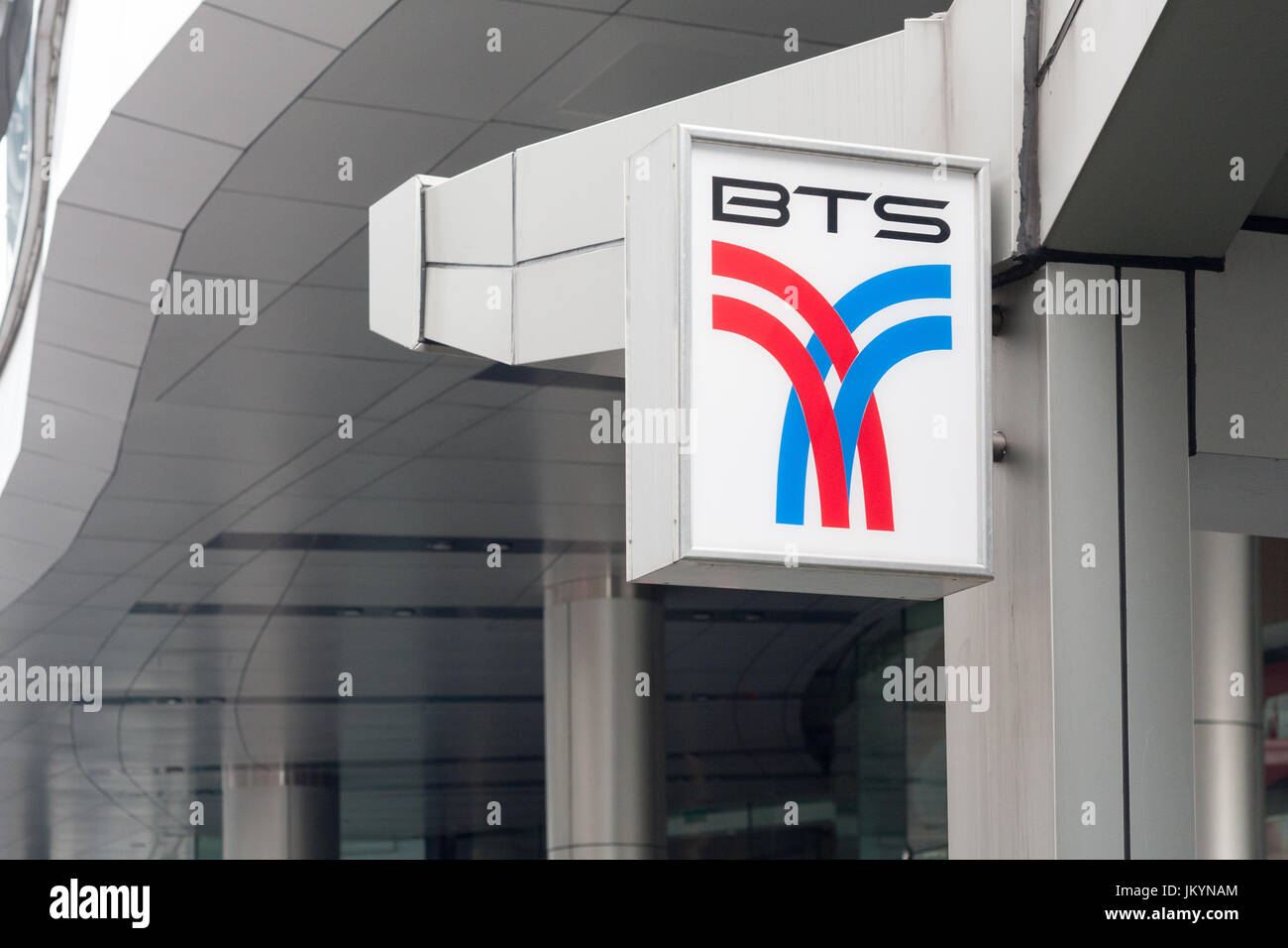 Bangkok Mass Transit System BTS station sign, Bangkok, Thailand Stock ...