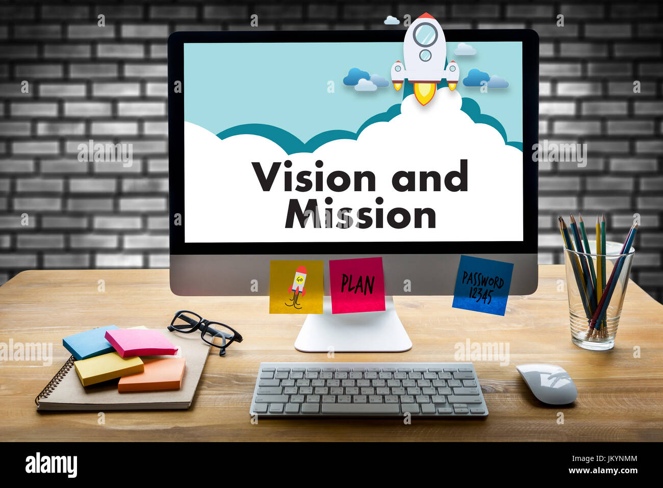 Vision and Mission Team work Business Corporate Vision Stock Photo - Alamy