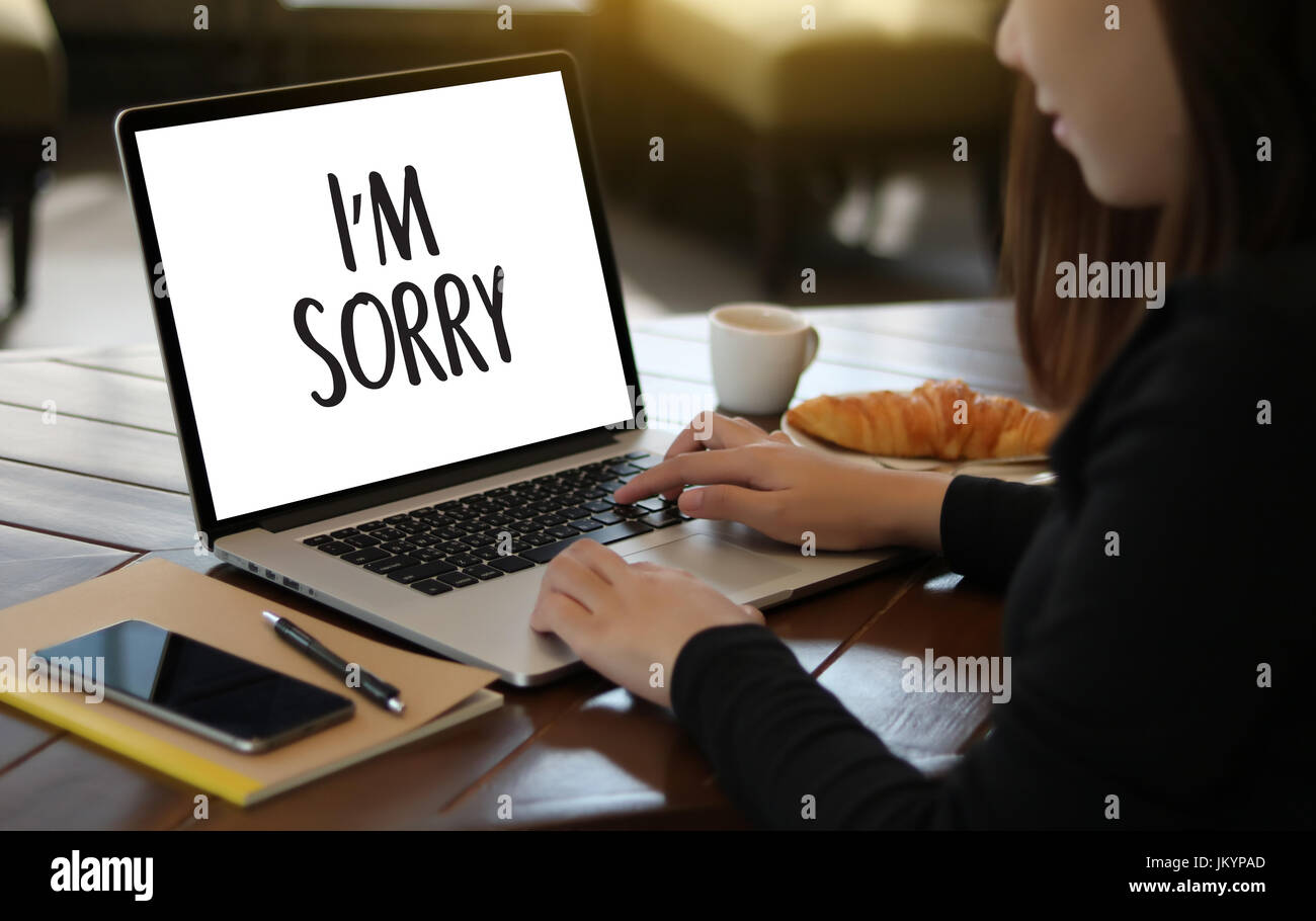 SORRY Forgive Regret Oops Fail False Fault Mistake Regret Apologize ...