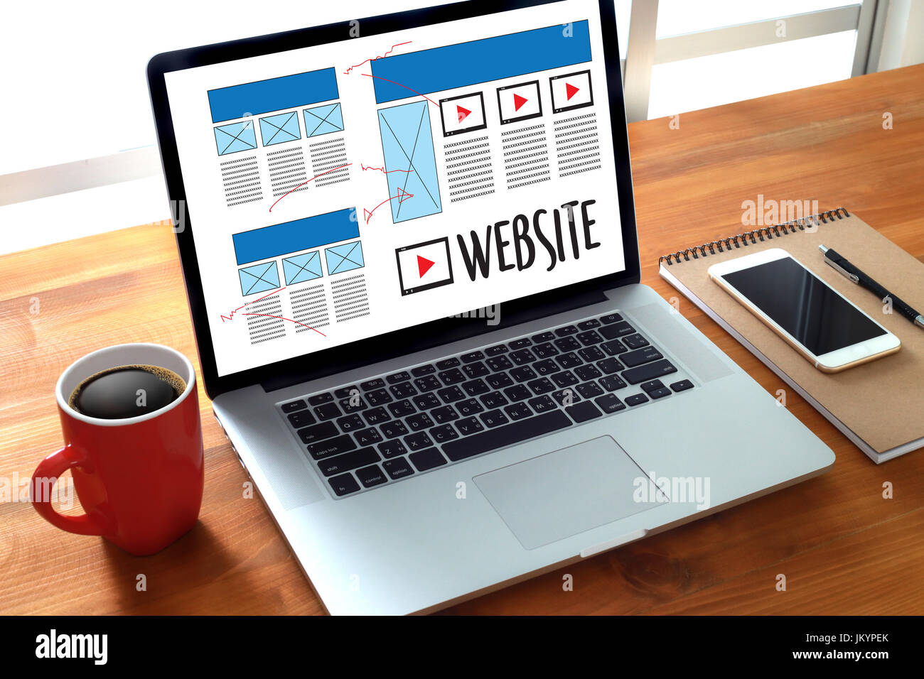 Web Design layout sketch drawing Software Media WWW and Graphic Layout ...