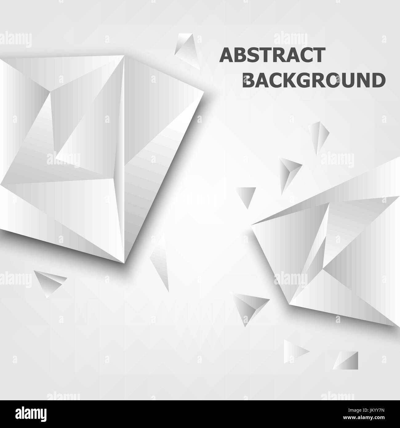 Abstract vector 3d low polygon Black and White Stock Photos & Images ...