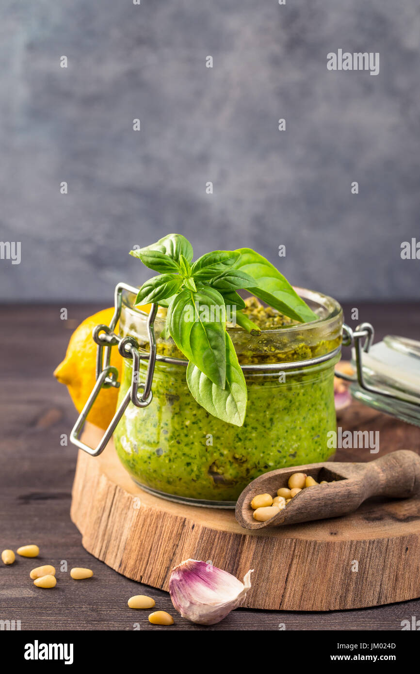 Pesto oil hi-res stock photography and images - Alamy
