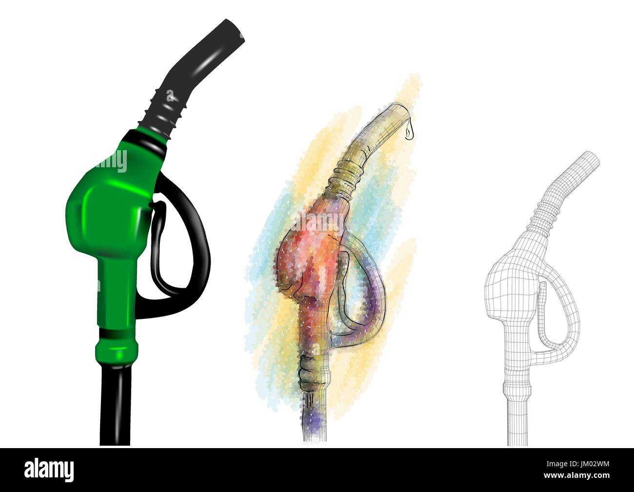 Gas station fuel pumps Stock Vector Images - Alamy