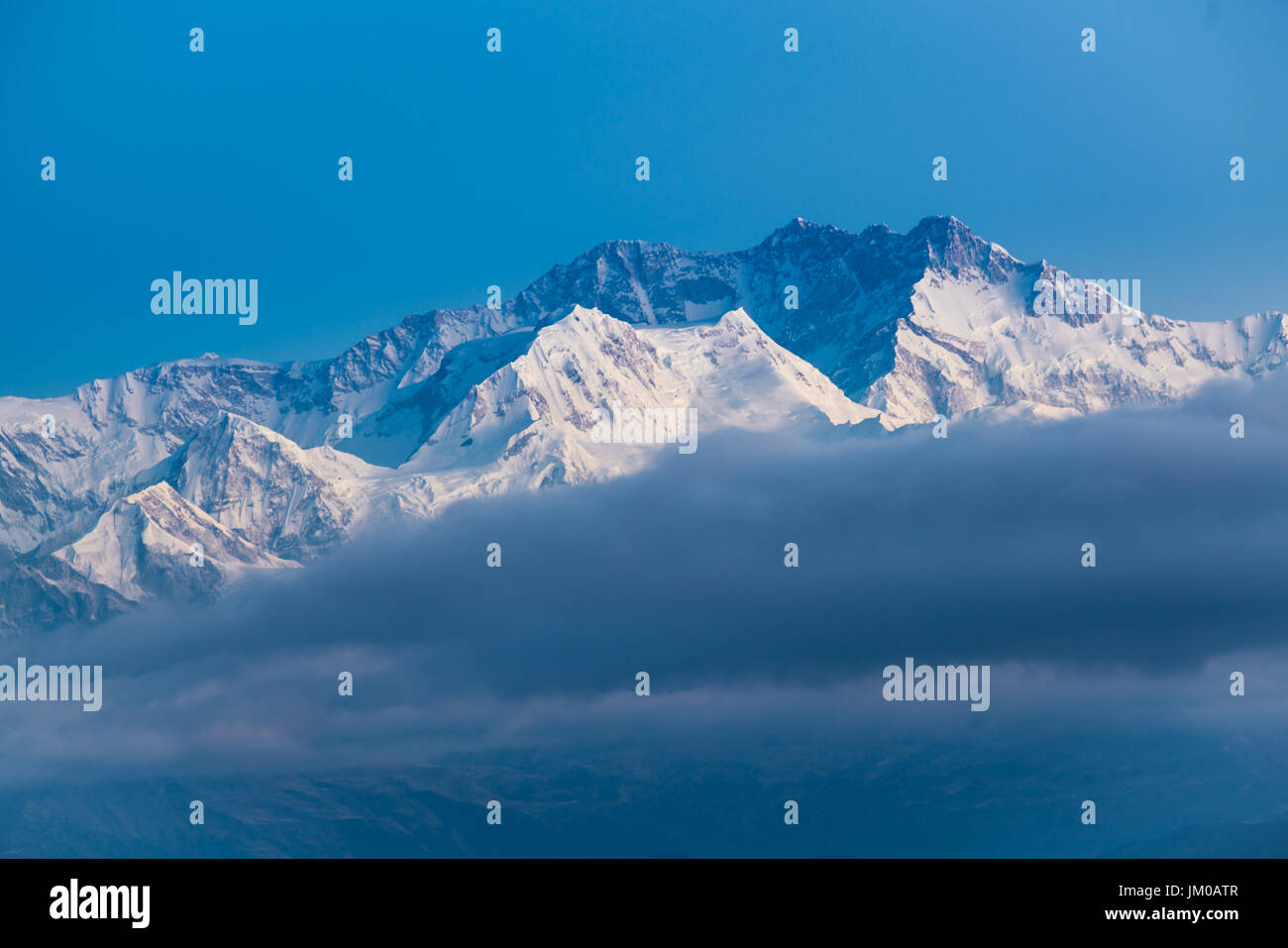 Kangchenjunga mount landscape during blue sky day time Stock Photo - Alamy